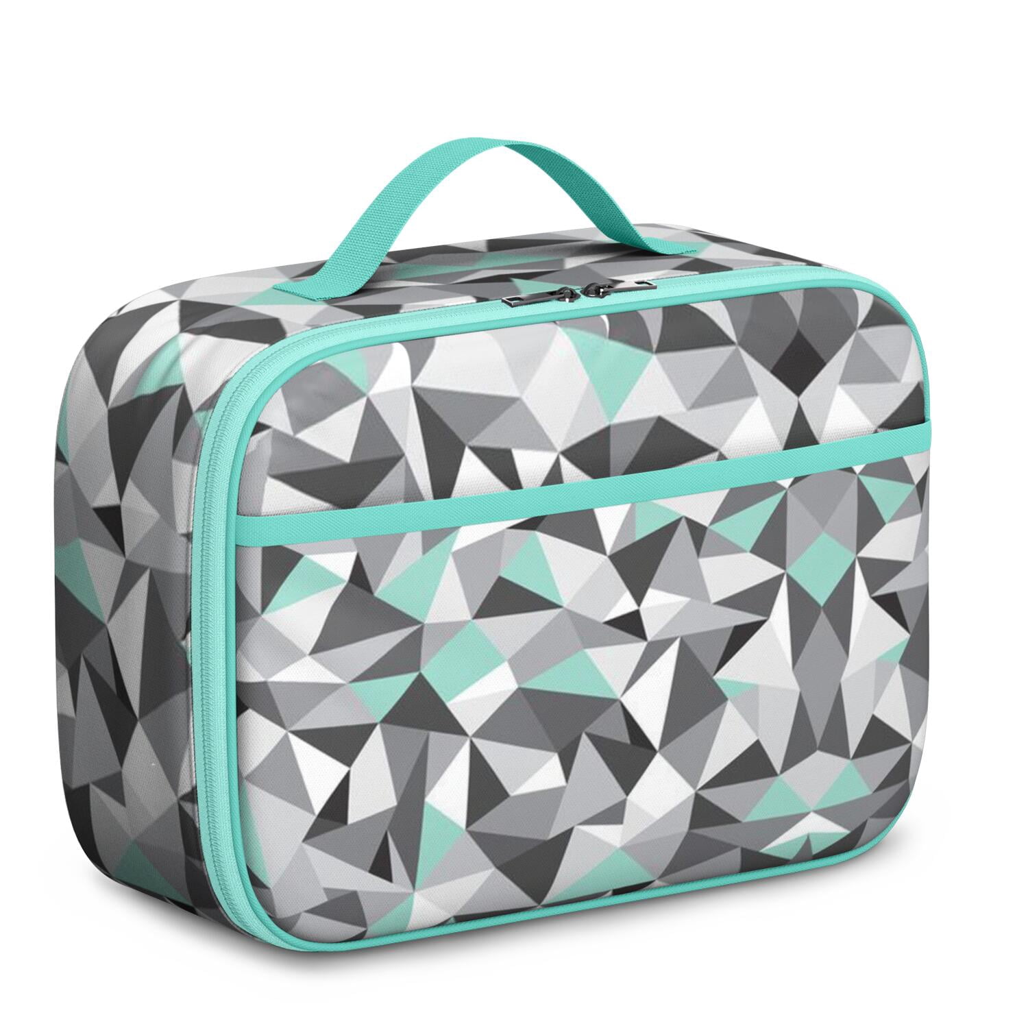 Lightweight Lunch Bag With Modern Geometric Print, Insulated Durable ...