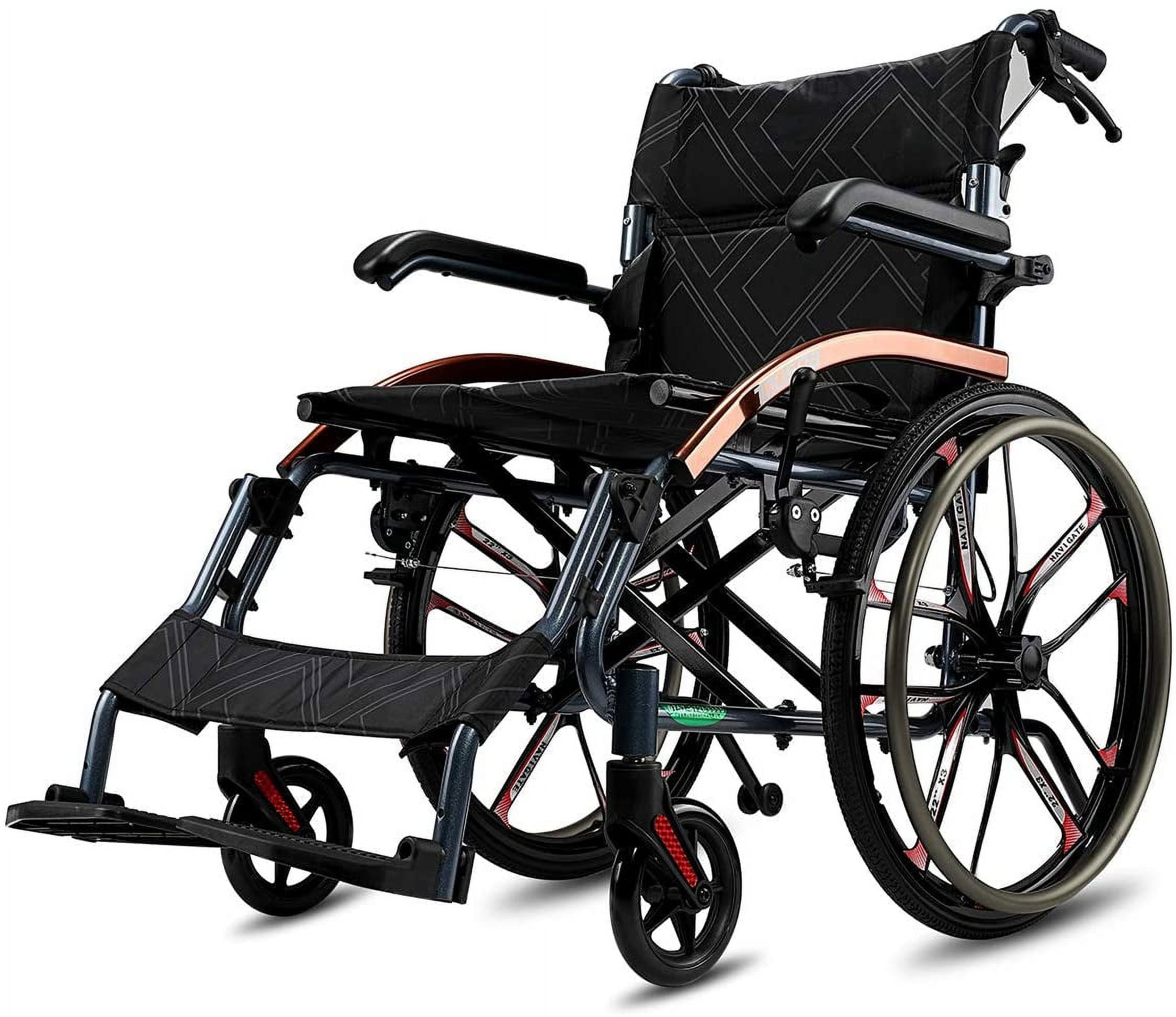 Ultra-Light Adult Wheelchair: Foldable and Easy to Transport with ...