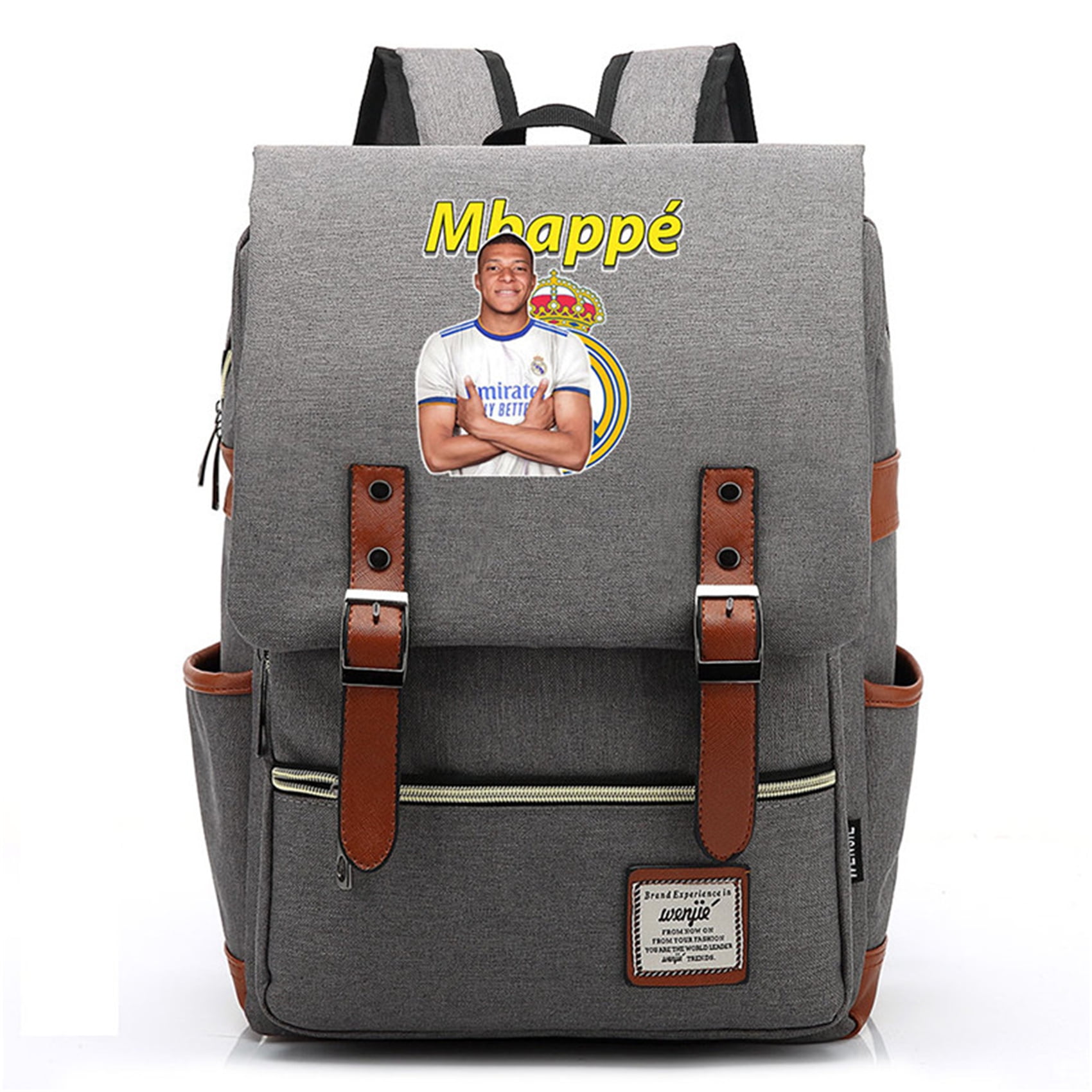 Lightweight Mbappe Backpack Teens Novelty Buckle Loop Backpack Durable ...