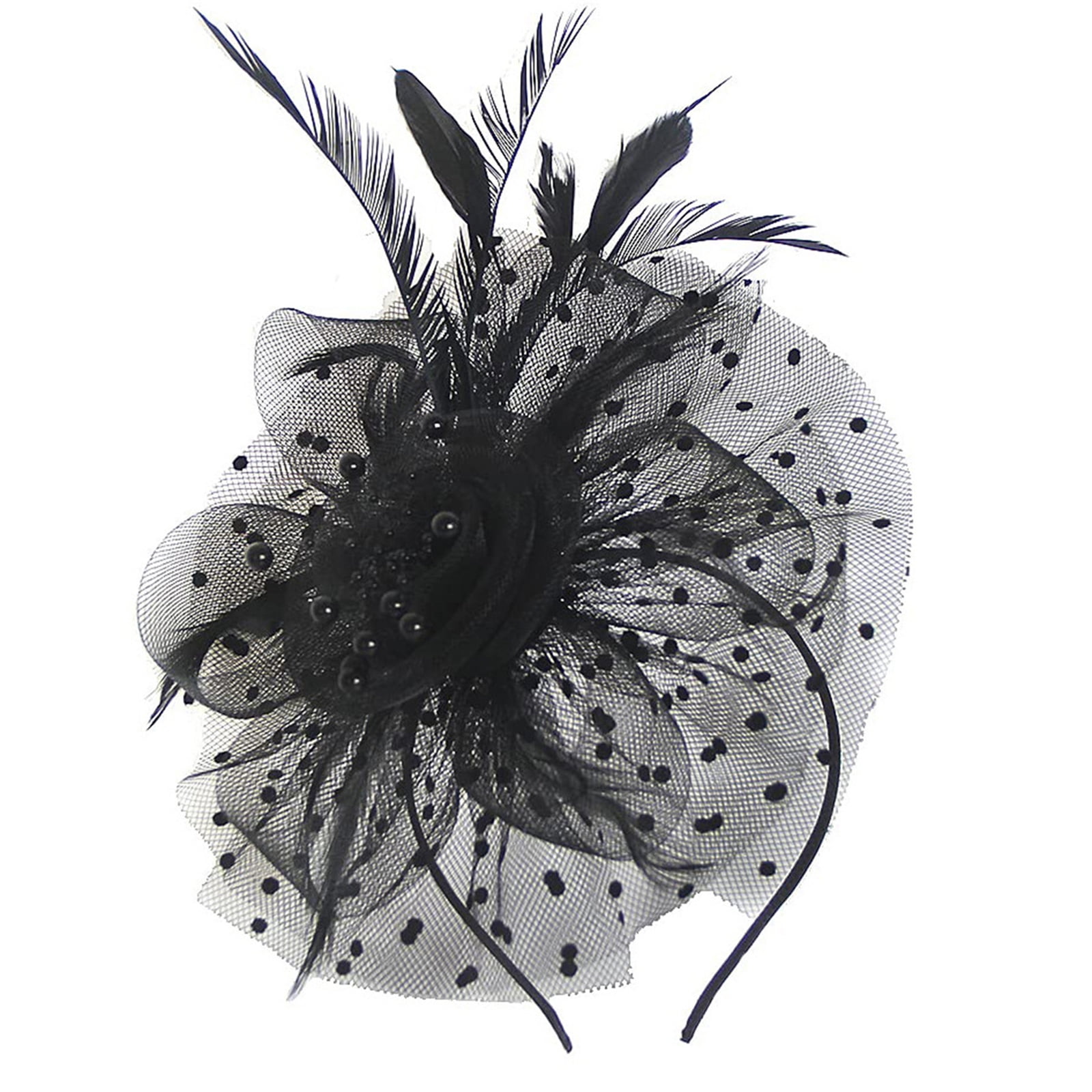 Lightweight Mesh Feathered Headpiece for Women Vintage Styles ...