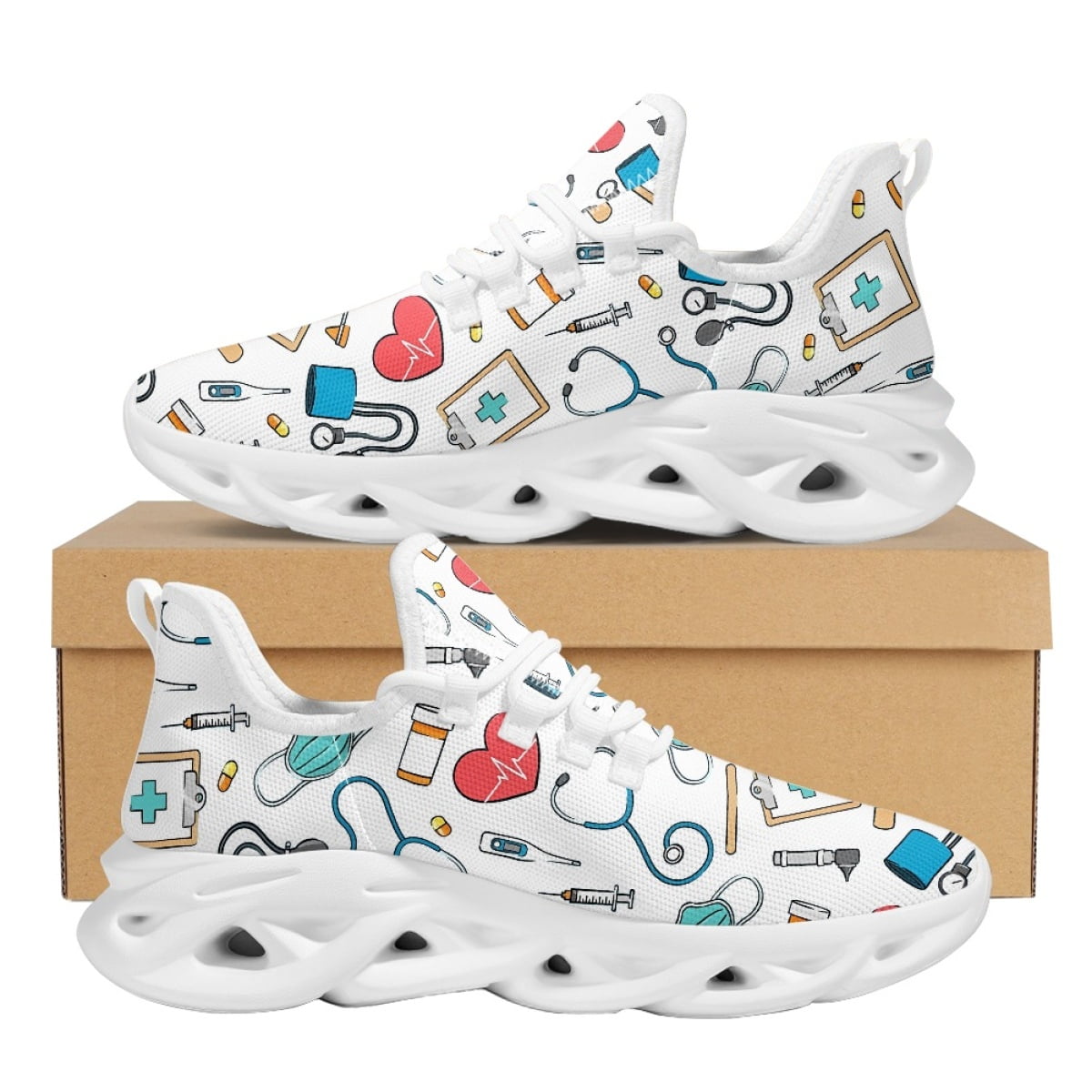 Lightweight Mesh Sneakers Women's Nursing Shoes New Fashion Medical ...