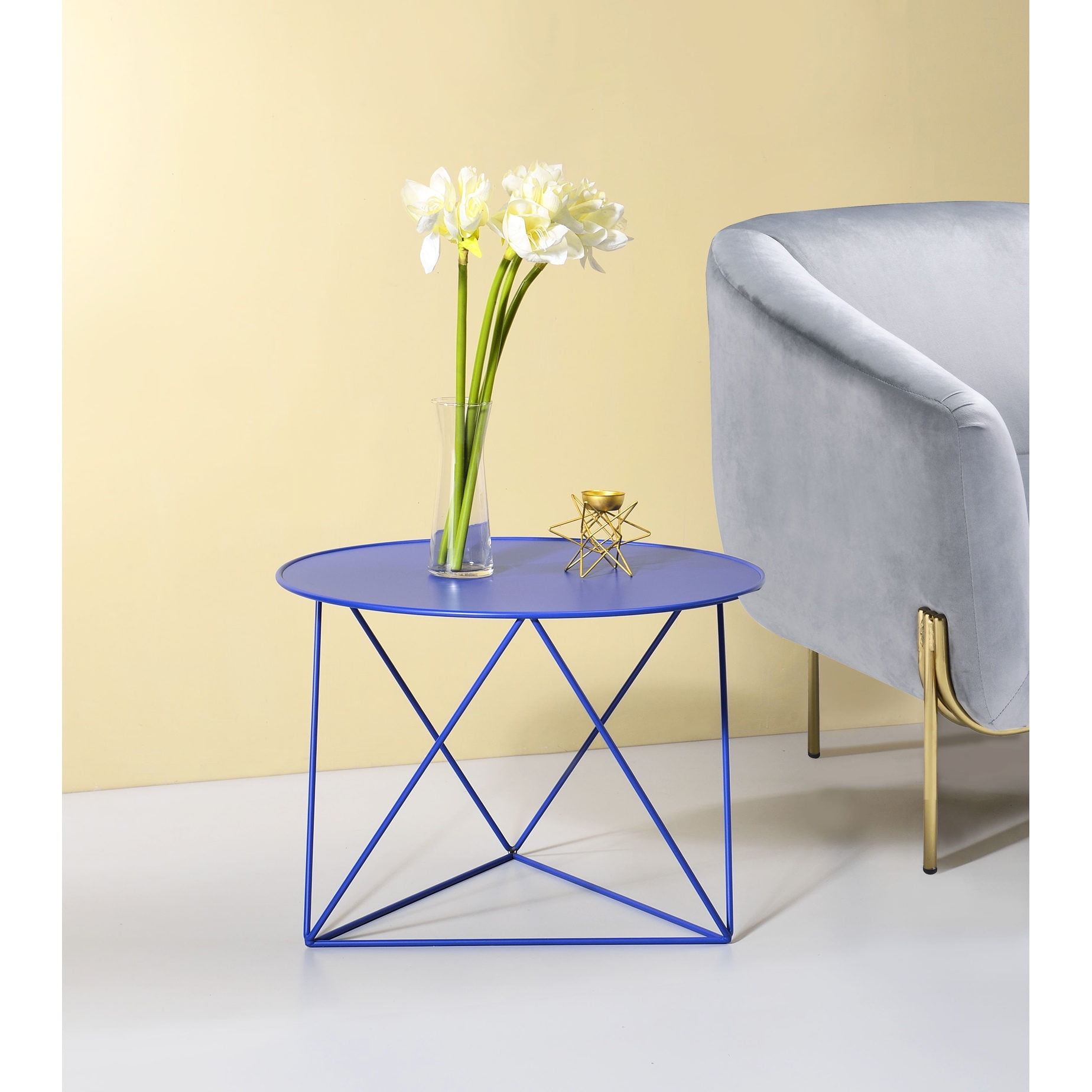 Lightweight Metal Display Table+Pure Paint Coating"-"Desk Side Decor ...