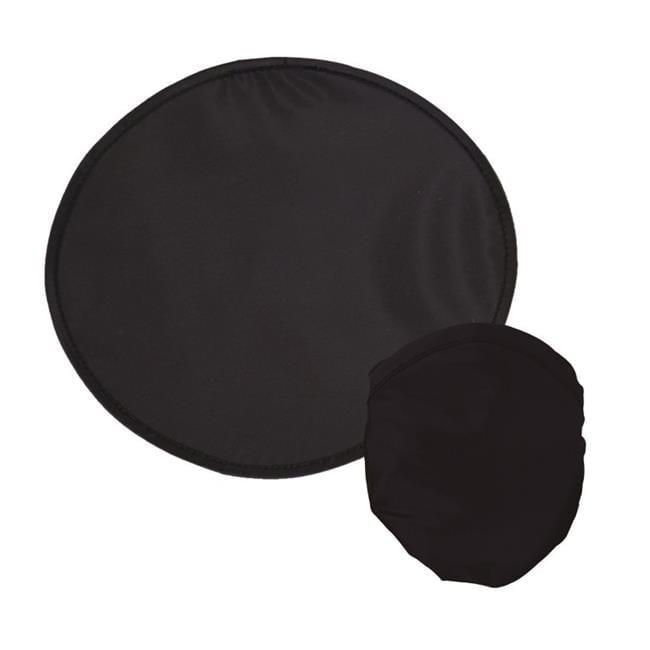 Lightweight Nylon Frisbee with Nylon Pouch - Black / Black Pouch ...