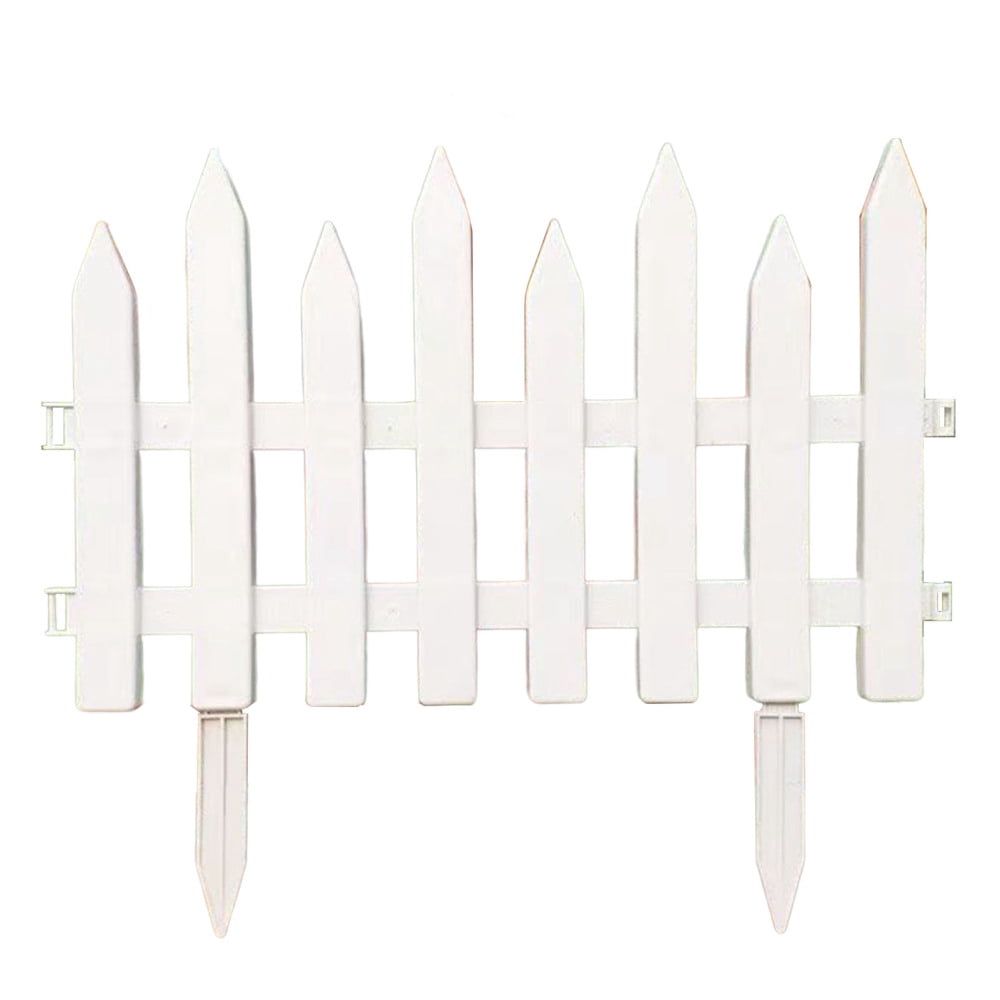 Lightweight Outdoor Garden Border Fence White Polyresin Picket Fencing ...