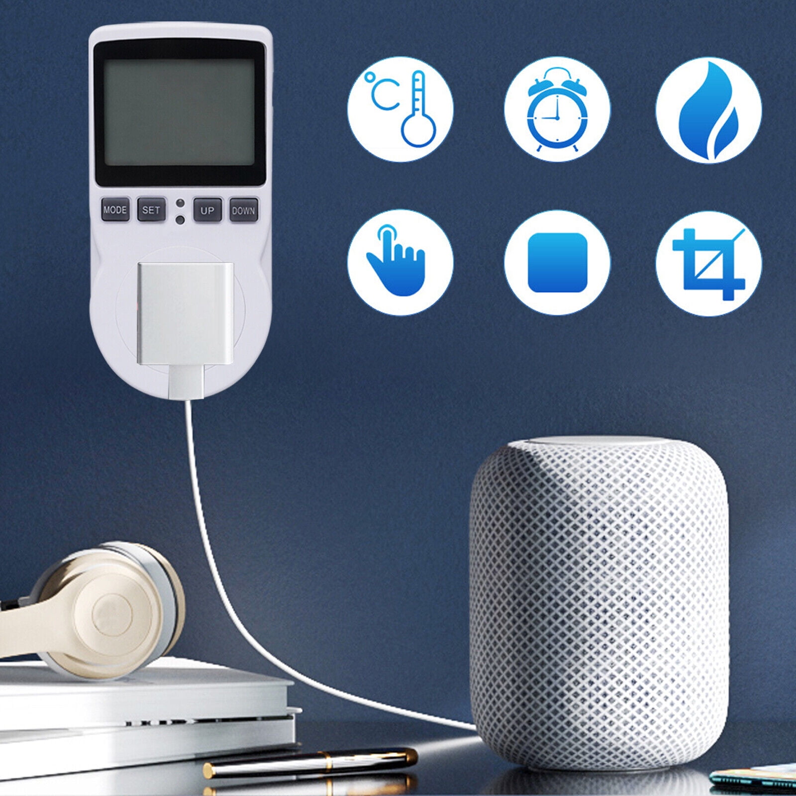 Lightweight Outlet Plug Temperature Intelligent Controller Switch W ...