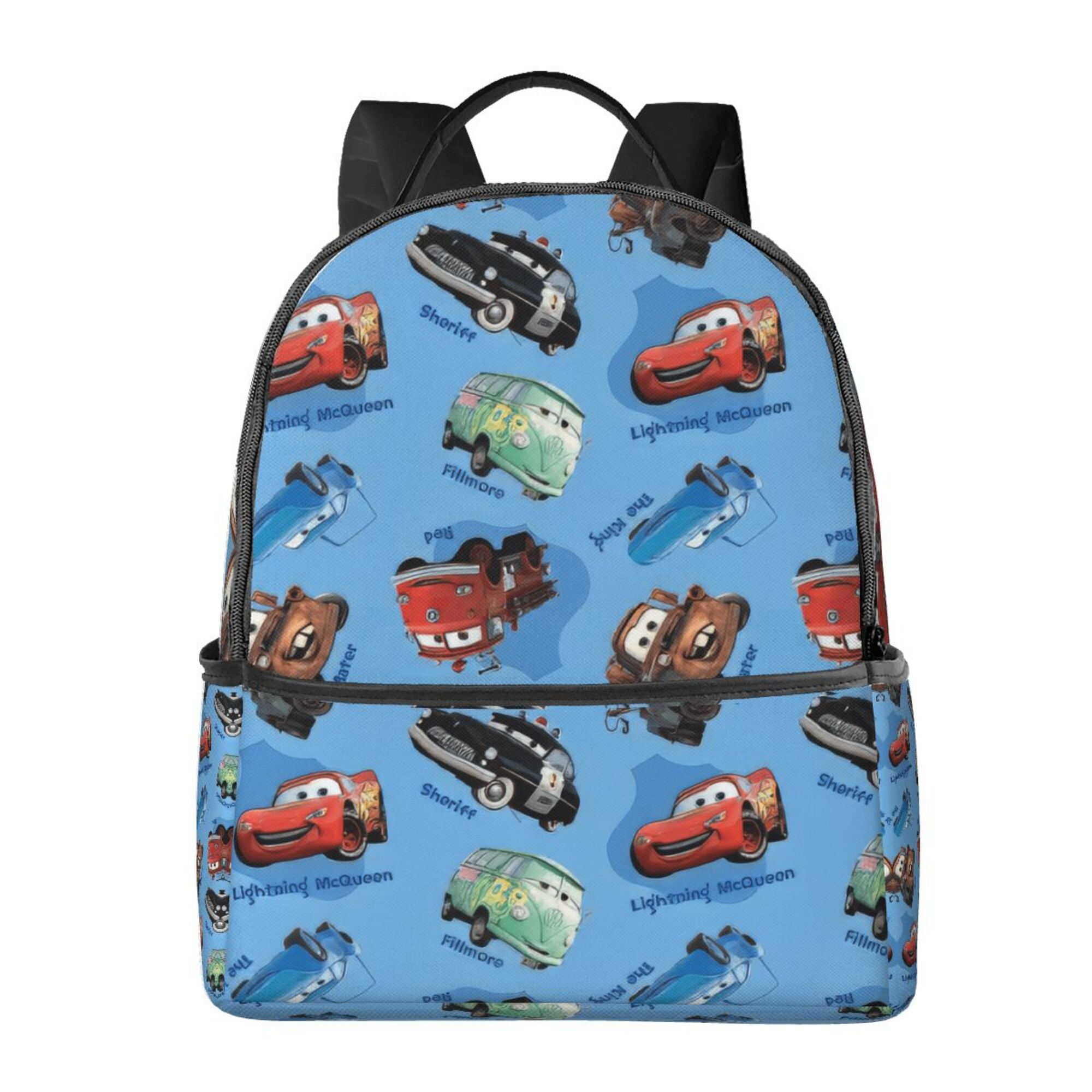 Lightweight Pale Blue Light-ning Mc-queen Backpack, Ergonomic Travel ...