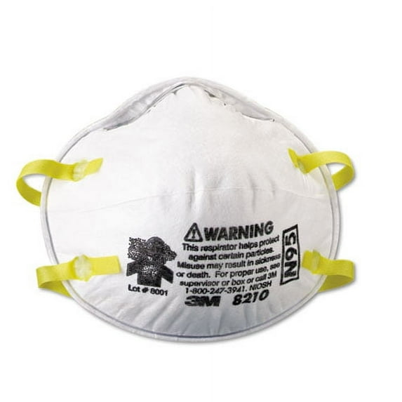Lightweight Particulate Respirator 8210, N95, 20/box | Bundle of 5 Boxes - Walmart.com