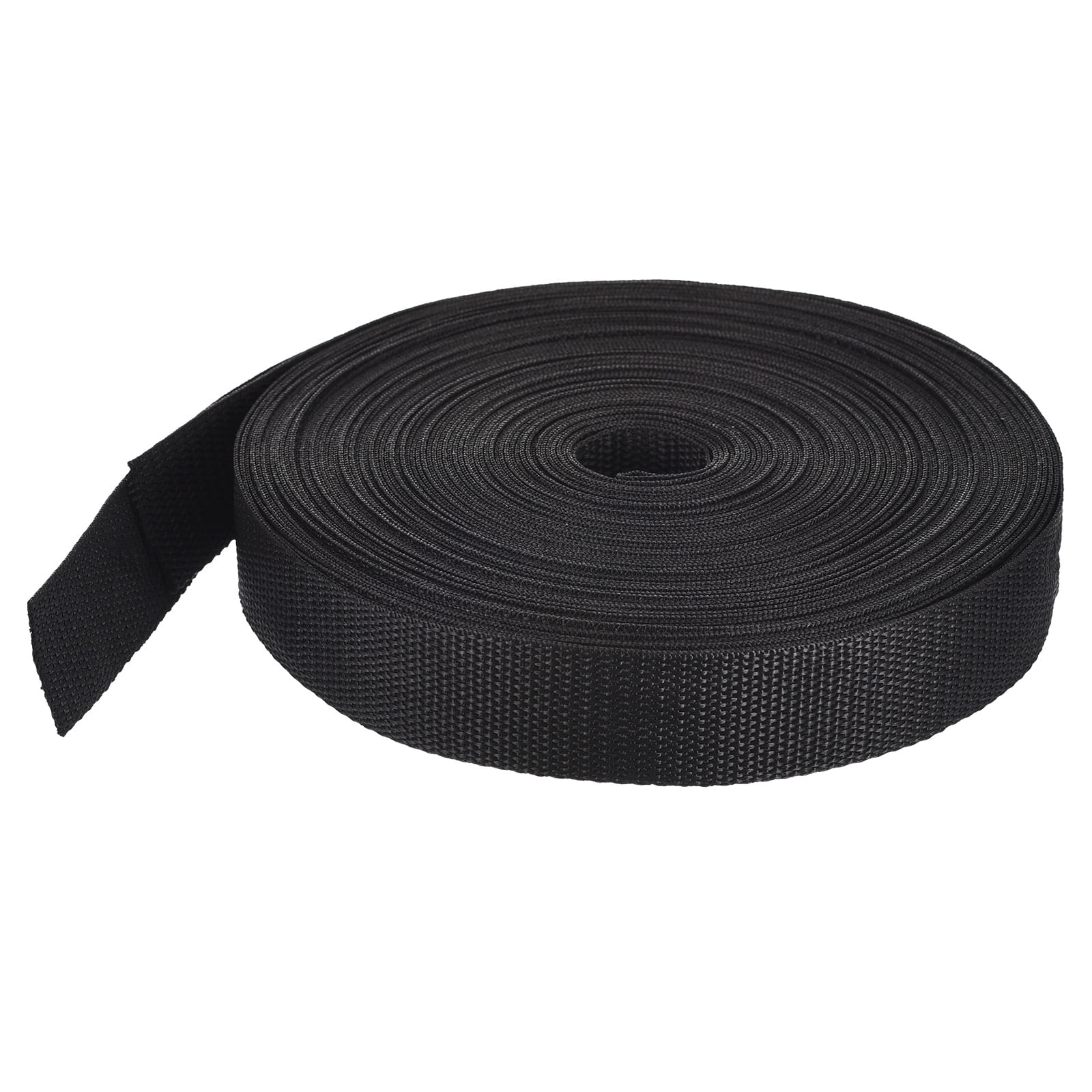 Lightweight Polypropylene Webbing Strap 1 1/4" 25 Yard Backpack Black ...