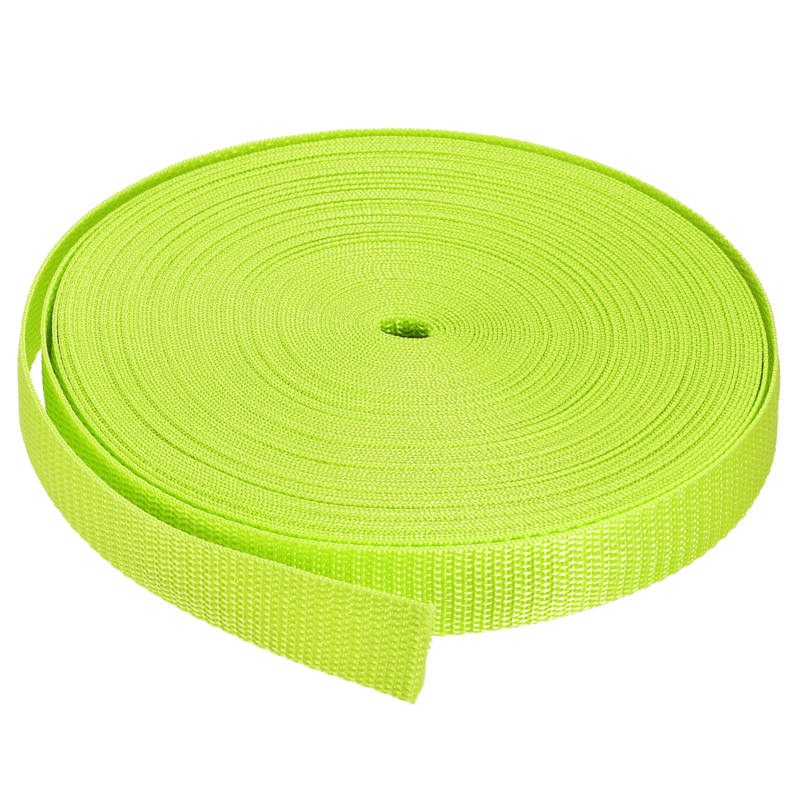 Lightweight Polypropylene Webbing Strap 1" 25 Yards Fluorescent Yellow ...