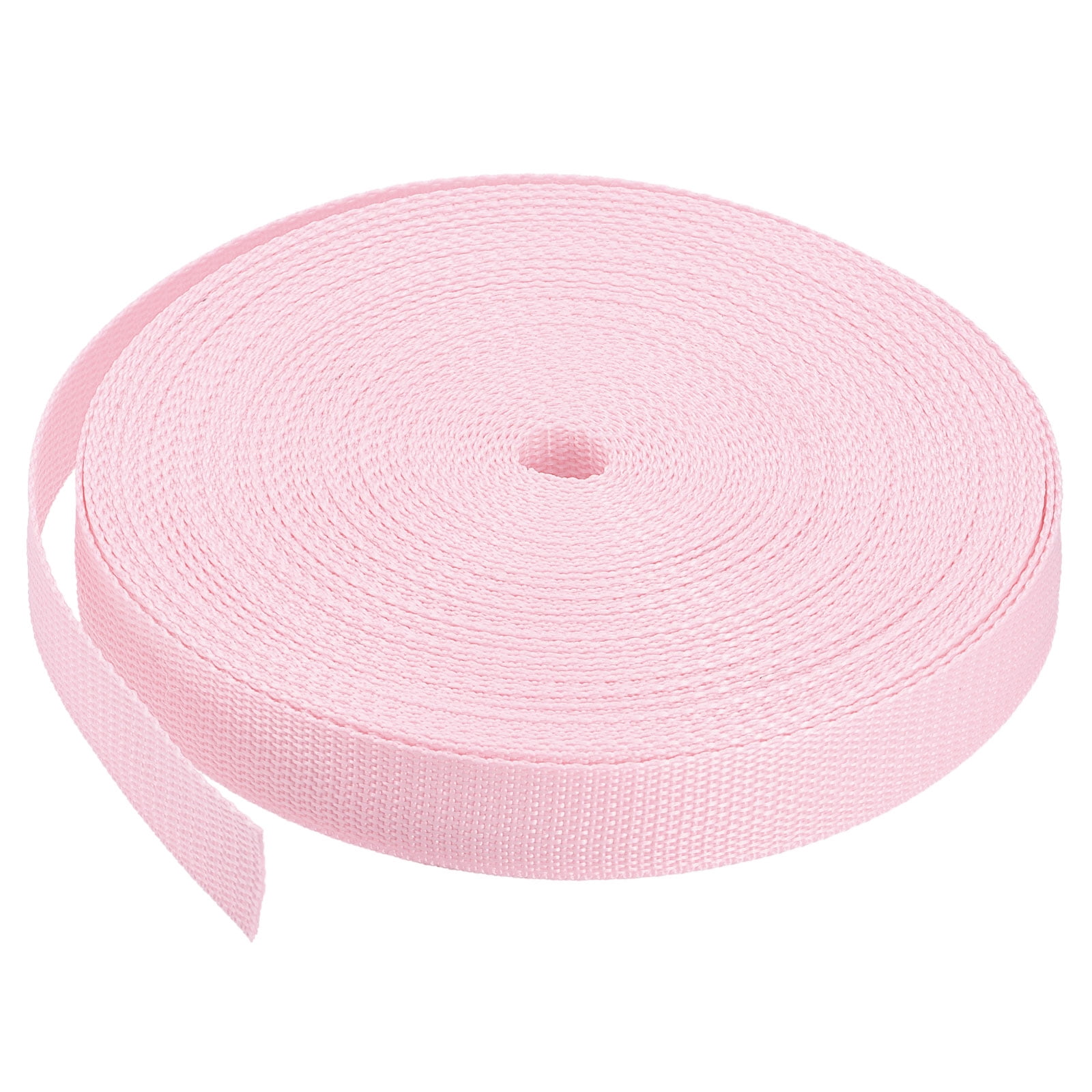 Lightweight Polypropylene Webbing Strap 1" 25 Yards Pink White ...