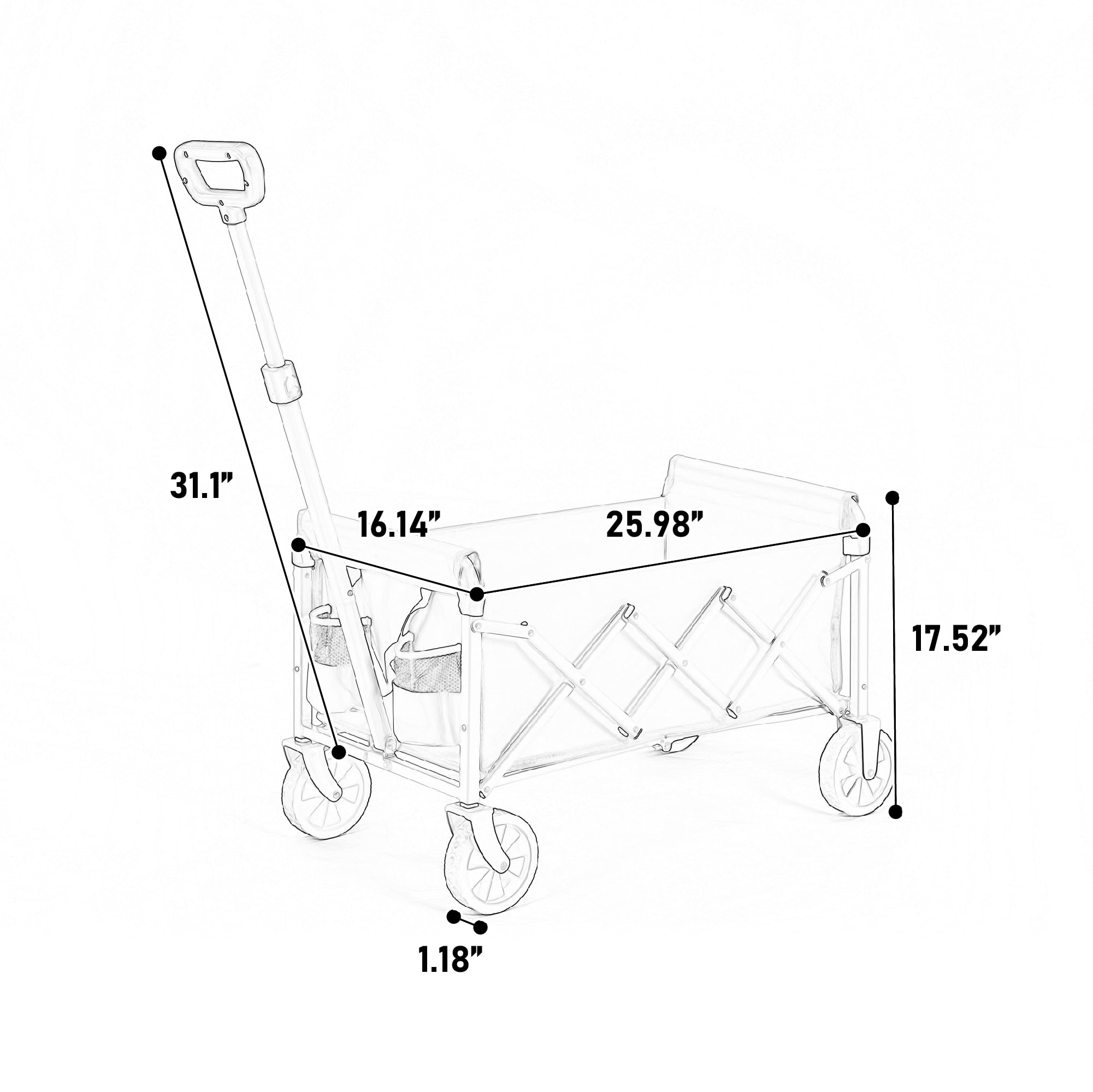 Lightweight Portable Heavy Duty Folding Beach Wagons with Wheels ...