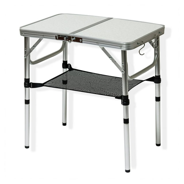 Lightweight & Portable Small Folding Camp Table with Net Storage ...