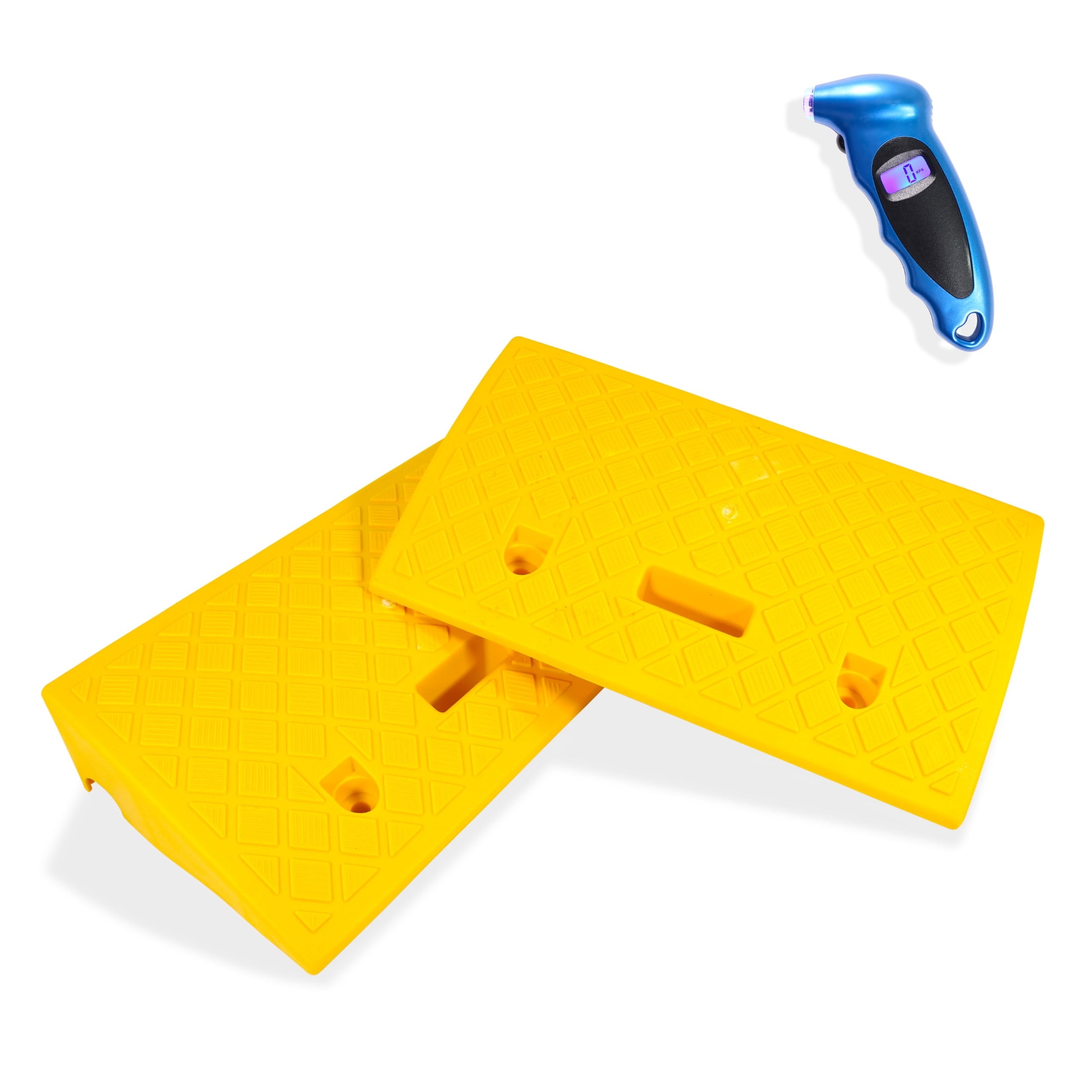 Premium Products Yellow Plastic Curb Ramps for Driveway, Sidewalks ...