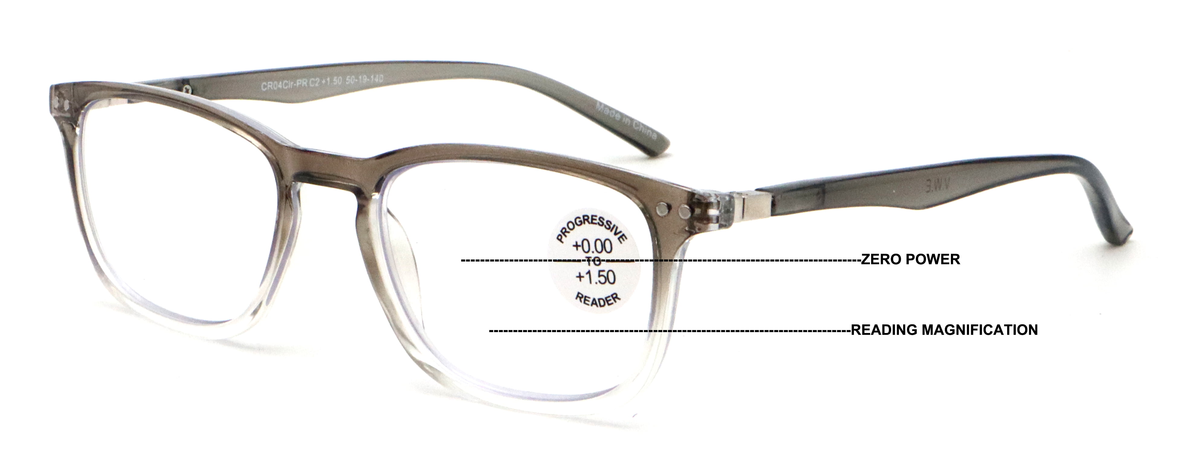 Lightweight Progressive Clear Bifocal Reading glasses - No Line or ...