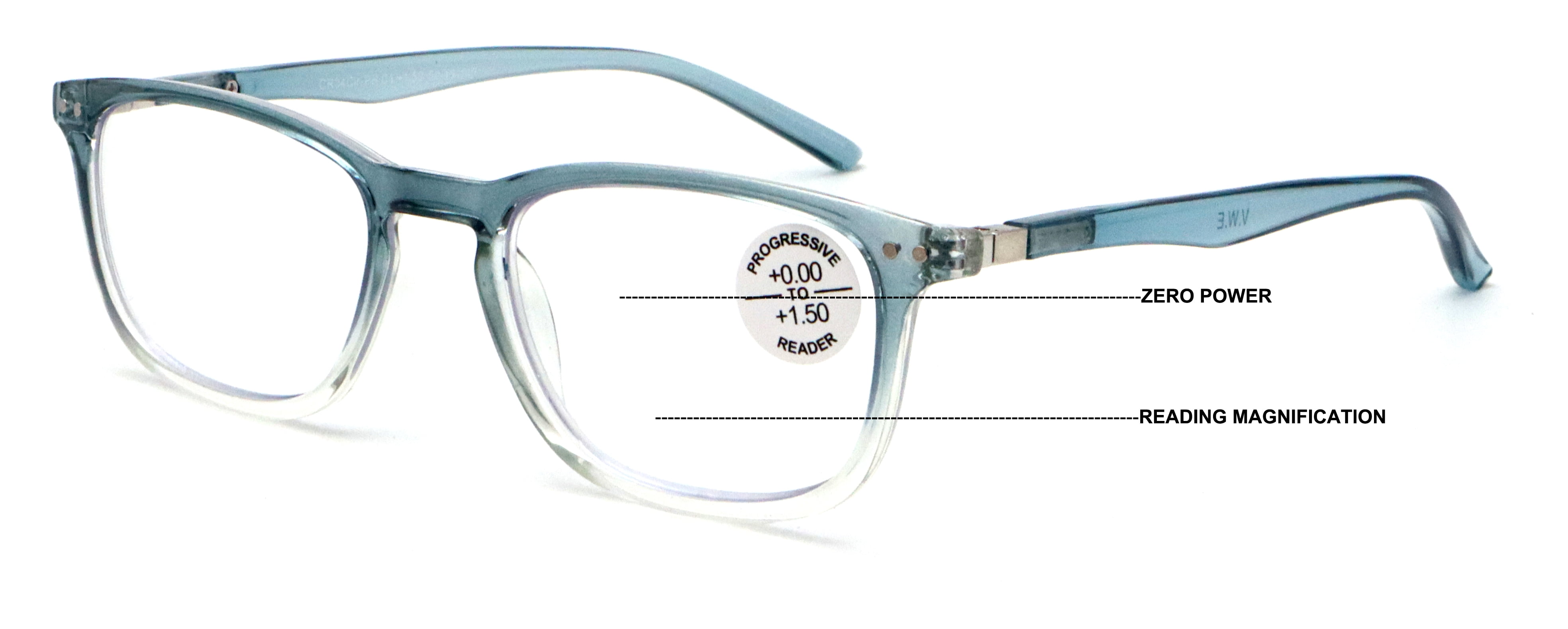 Lightweight Progressive Clear Bifocal Reading glasses - No Line or ...