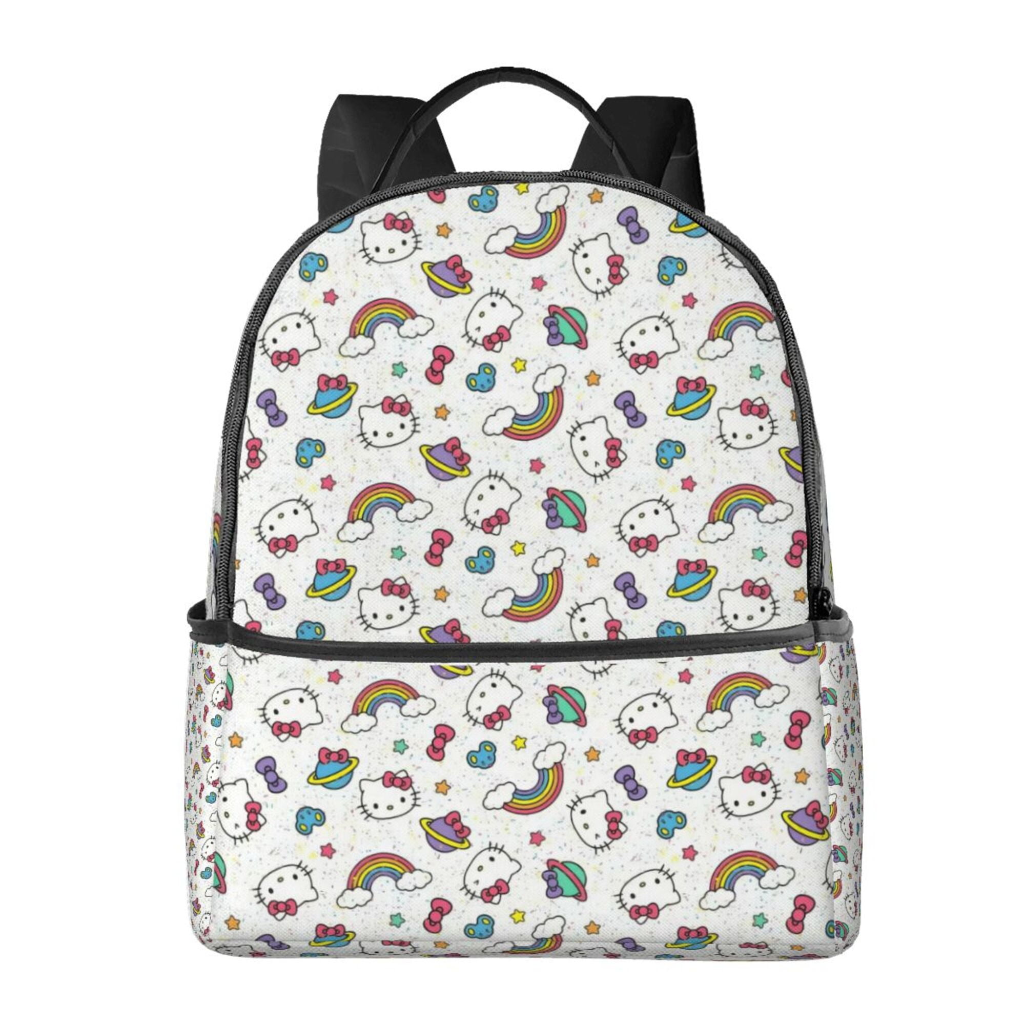 Lightweight Rainbow He-llo Kit-ty Backpack, Ergonomic Holiday Travel ...