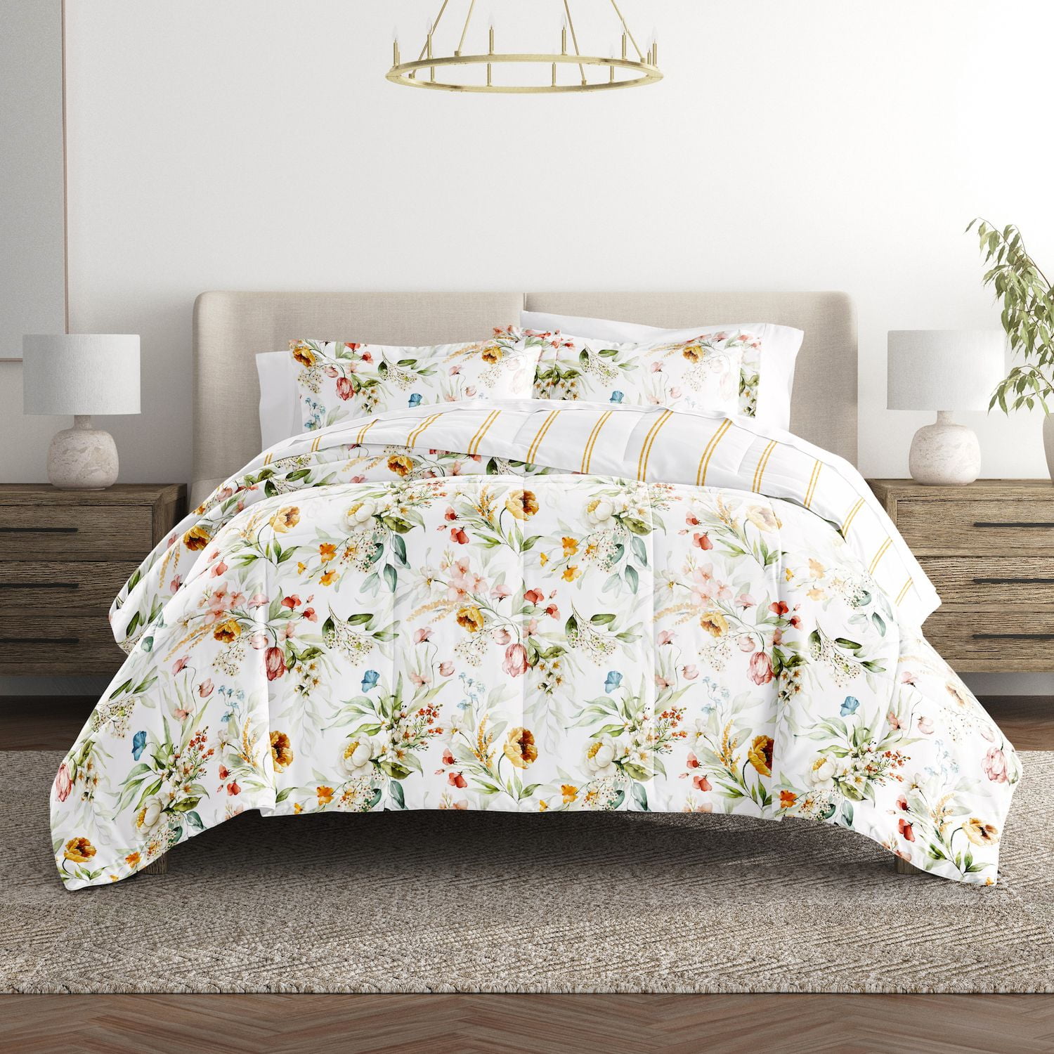 Lightweight Reversible Patterned Comforter Set - Urban Loft Color ...