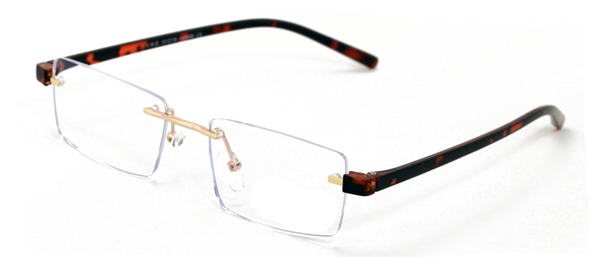 Lightweight Rimless Reading Glasses Metal with Flexible Temple ...