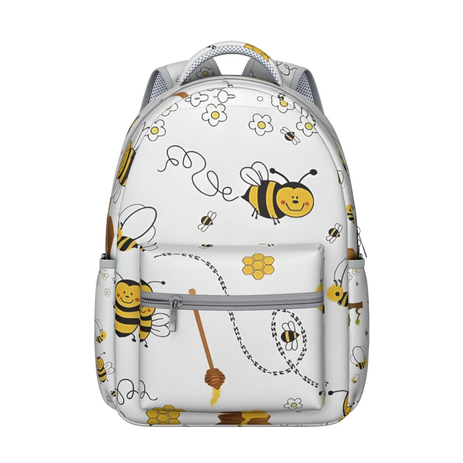 Lightweight Small Backpack Featuring Queen Bee and Floral Honeycomb ...