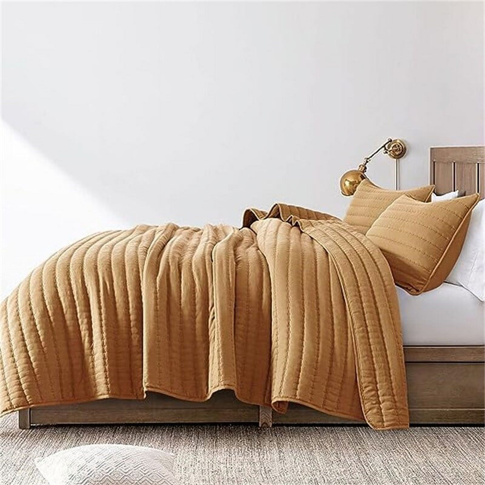 Lightweight Soft Bedspread Coverlet Pumpkin - 3 Piece - California King ...