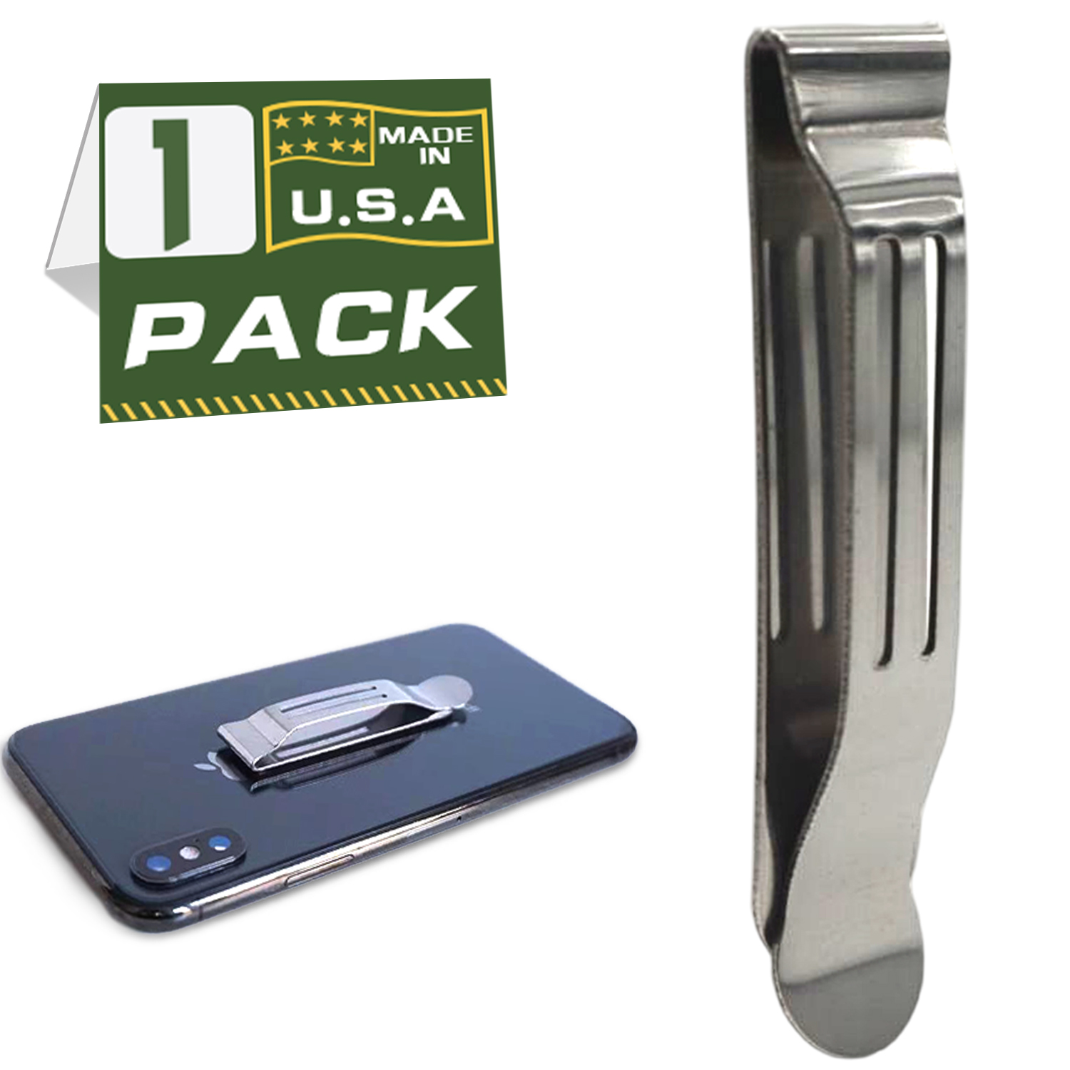 Lightweight Stainless Steel Universal Adhesive Clip Pocket Clip Belt ...