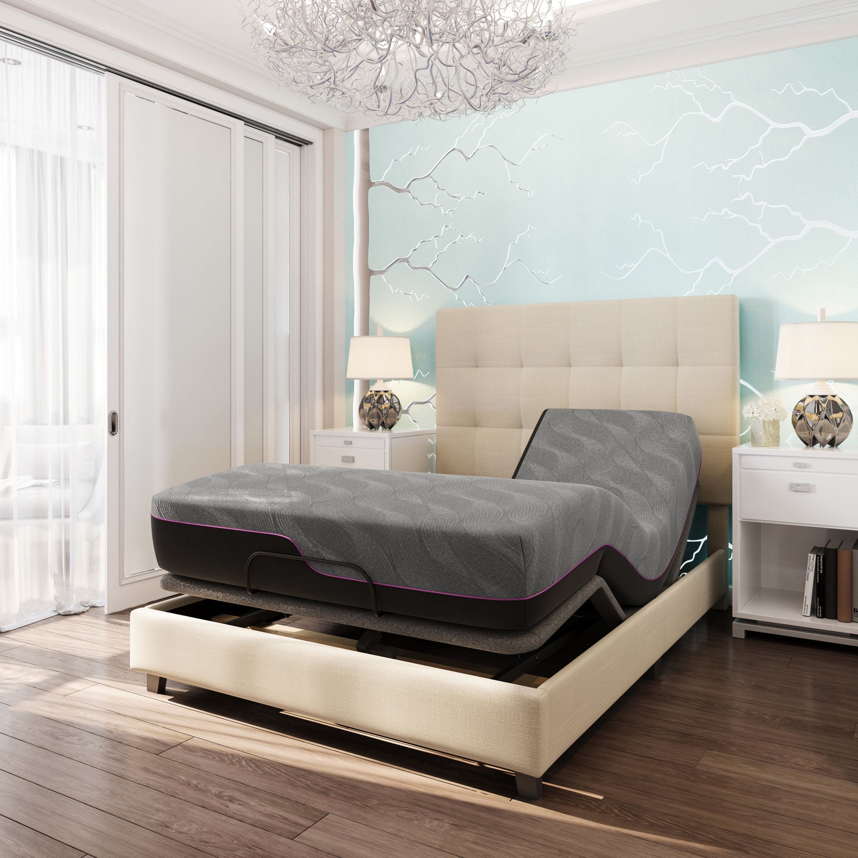 Lightweight Steel Base, Adjustable Legs | Seamless Bed Frame ...