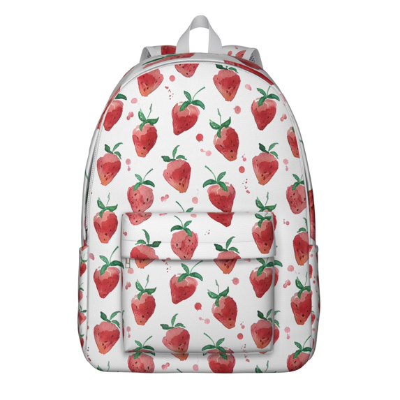 Lightweight Strawberry Backpack with Kawaii Red Berry Design, Water ...