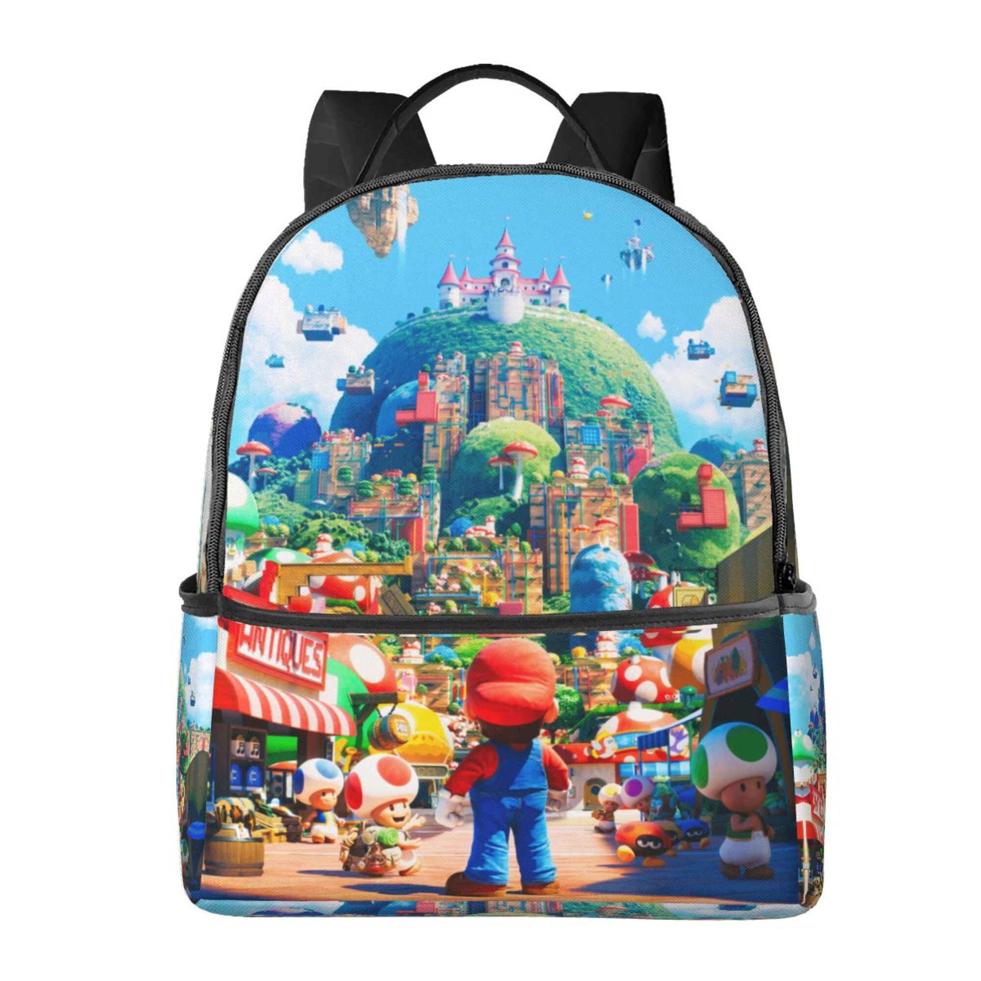 Lightweight Su-per Ma-rio Village Backpack, Ergonomic Holiday Travel ...