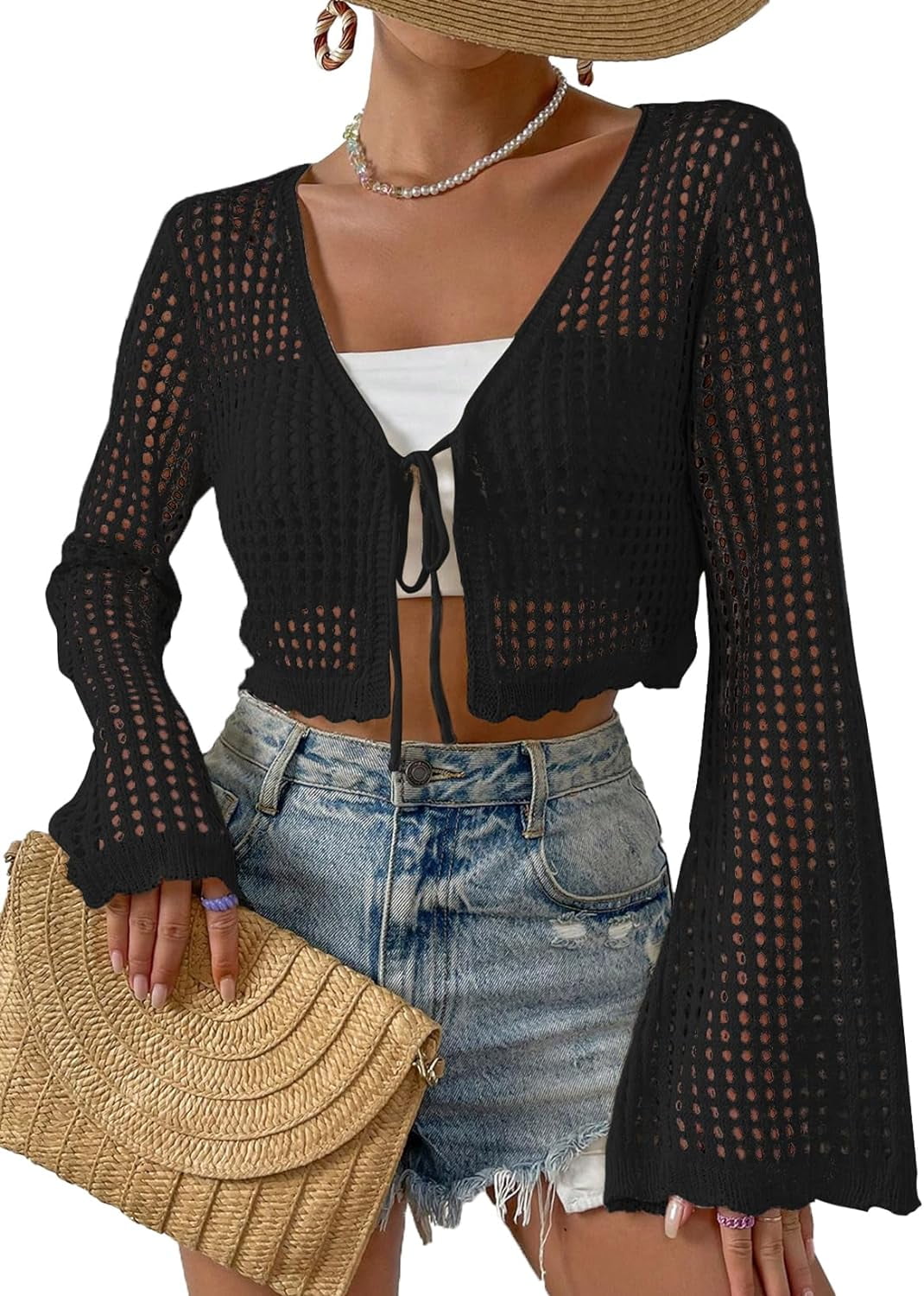 Lightweight Summer Cardigan For Women Spring Crochet Cardigan Sweater