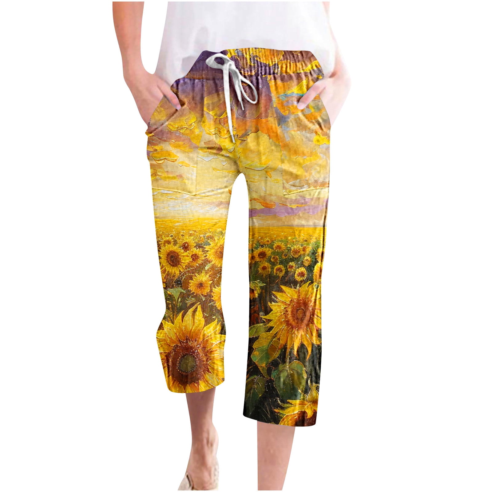 Lightweight Summer Trousers Women Ladies Cotton Linen Boho Trousers ...