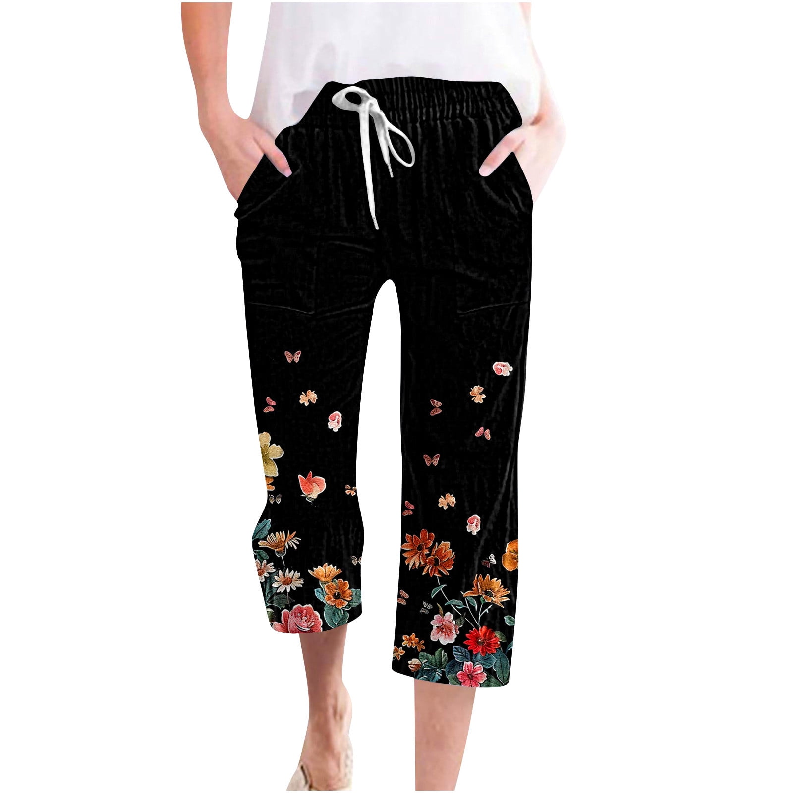 Lightweight Summer Trousers Women Ladies Cotton Linen Boho Trousers ...