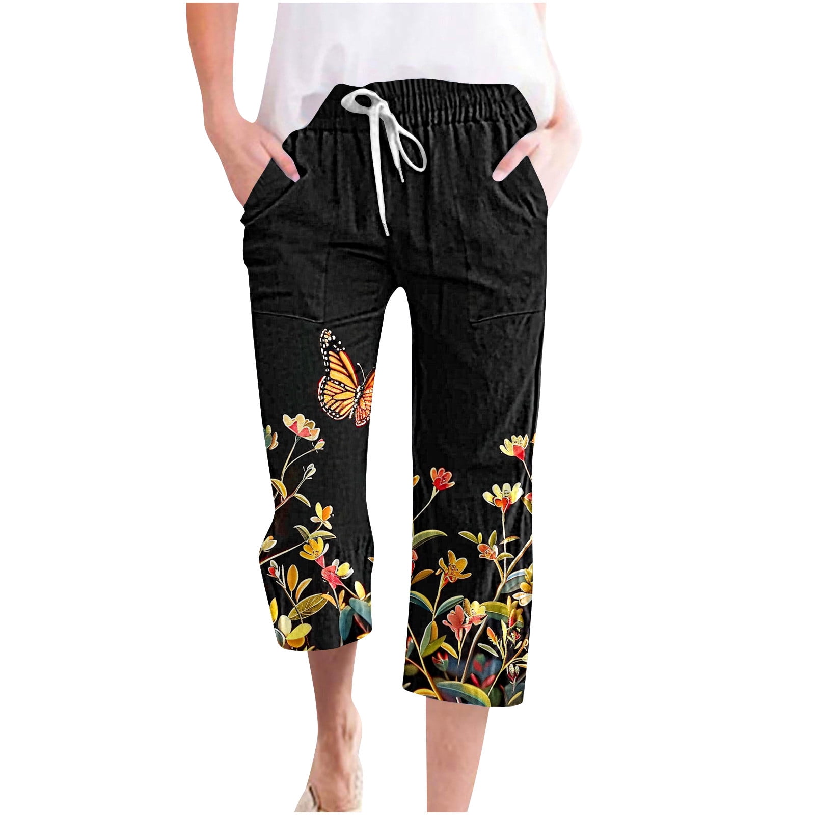 Lightweight Summer Trousers Women Ladies Cotton Linen Boho Trousers ...