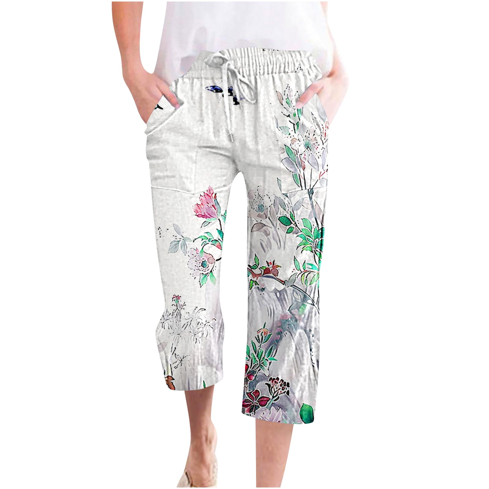Lightweight Summer Trousers Women Ladies Cotton Linen Boho Trousers ...