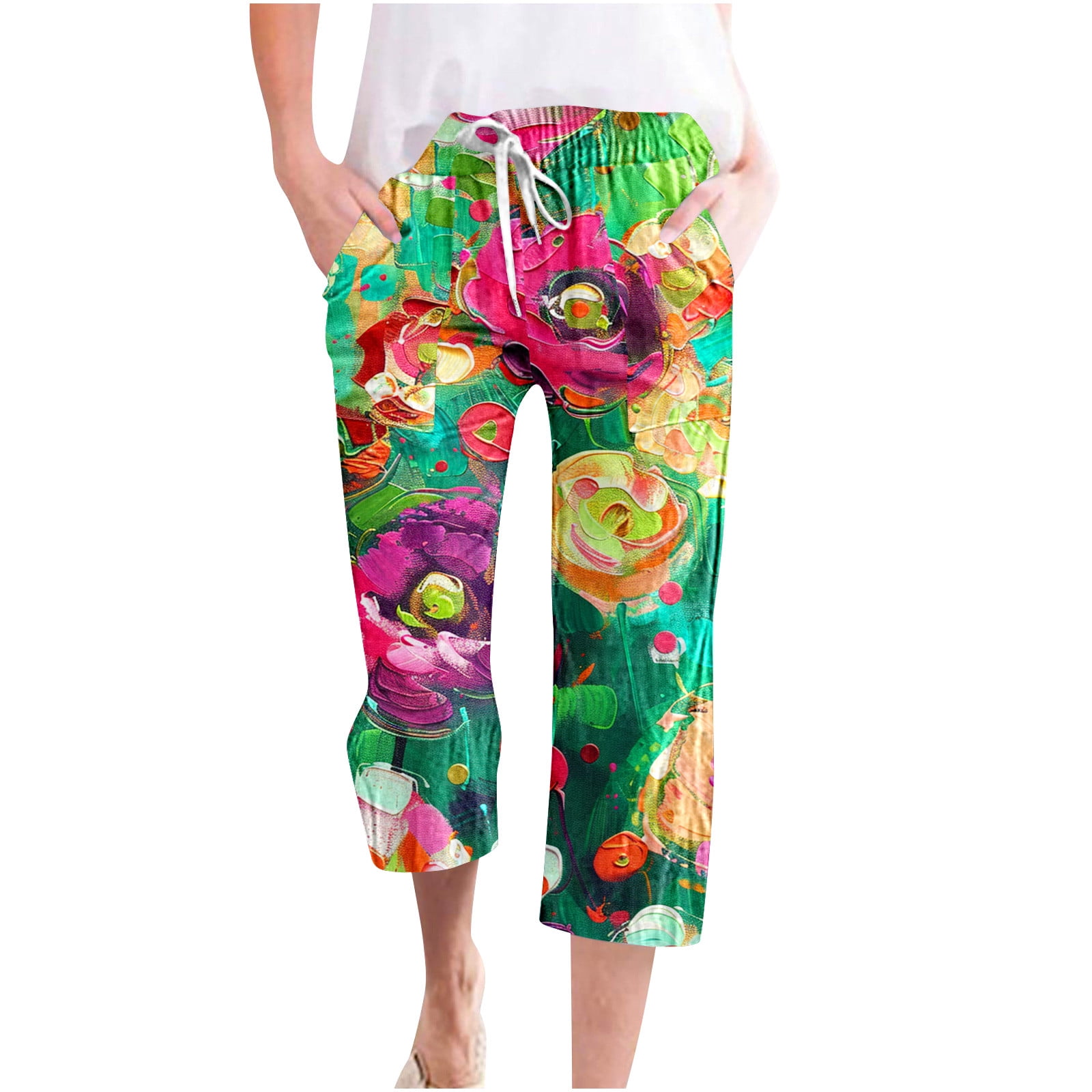 Lightweight Summer Trousers Women Ladies Cotton Linen Boho Trousers ...