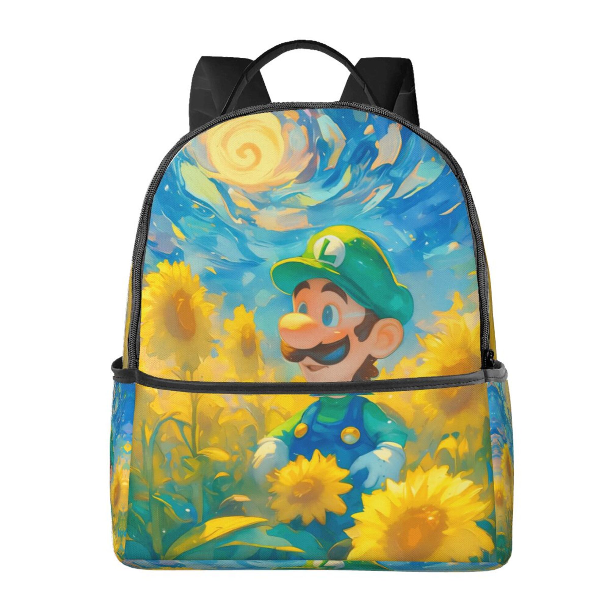 Lightweight Sunflower Su-per Ma-rio Luigi Backpack, Ergonomic Holiday ...