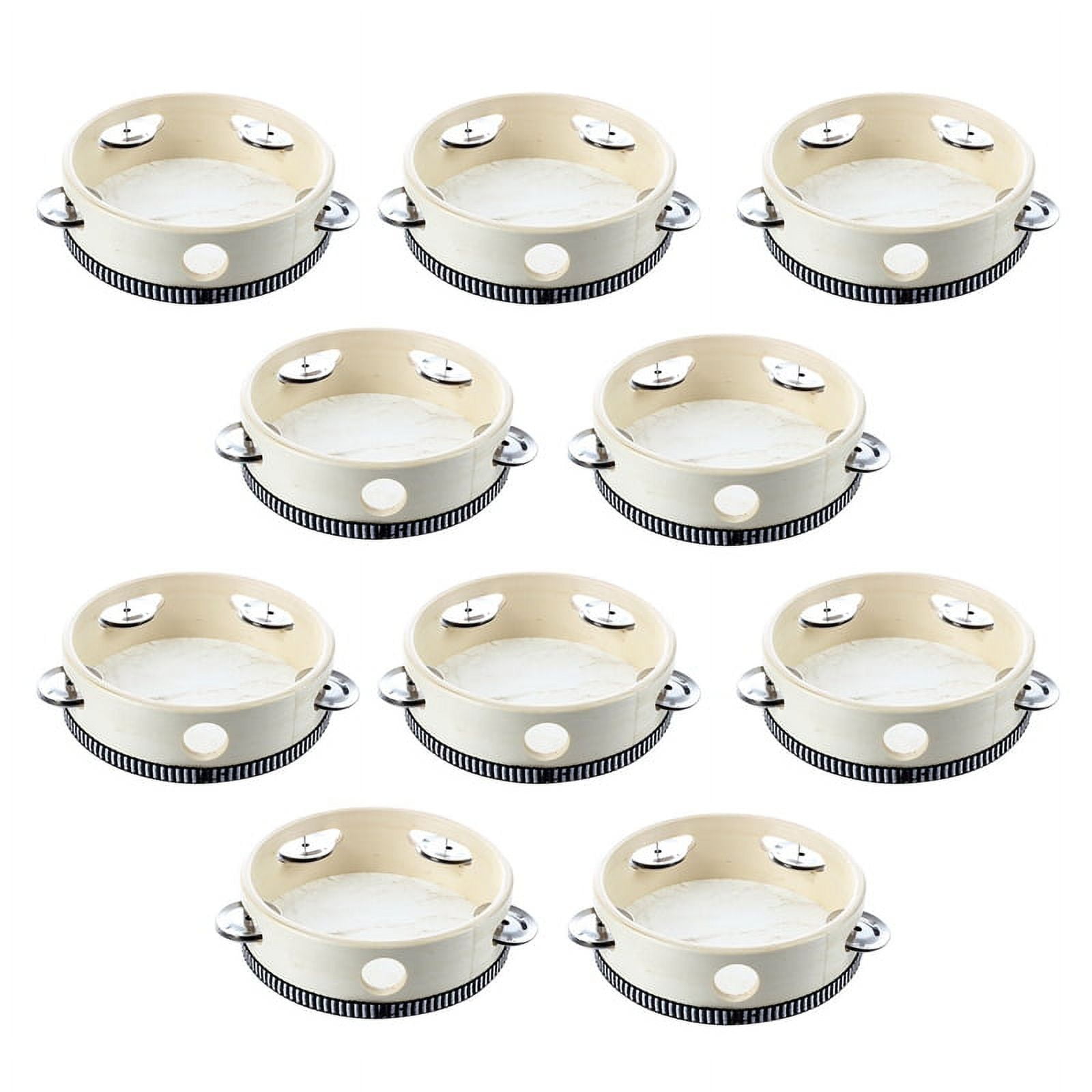 10 Pcs 6 inch Musical Tambourine Drum Set, Toddler Instrument for KTV ...
