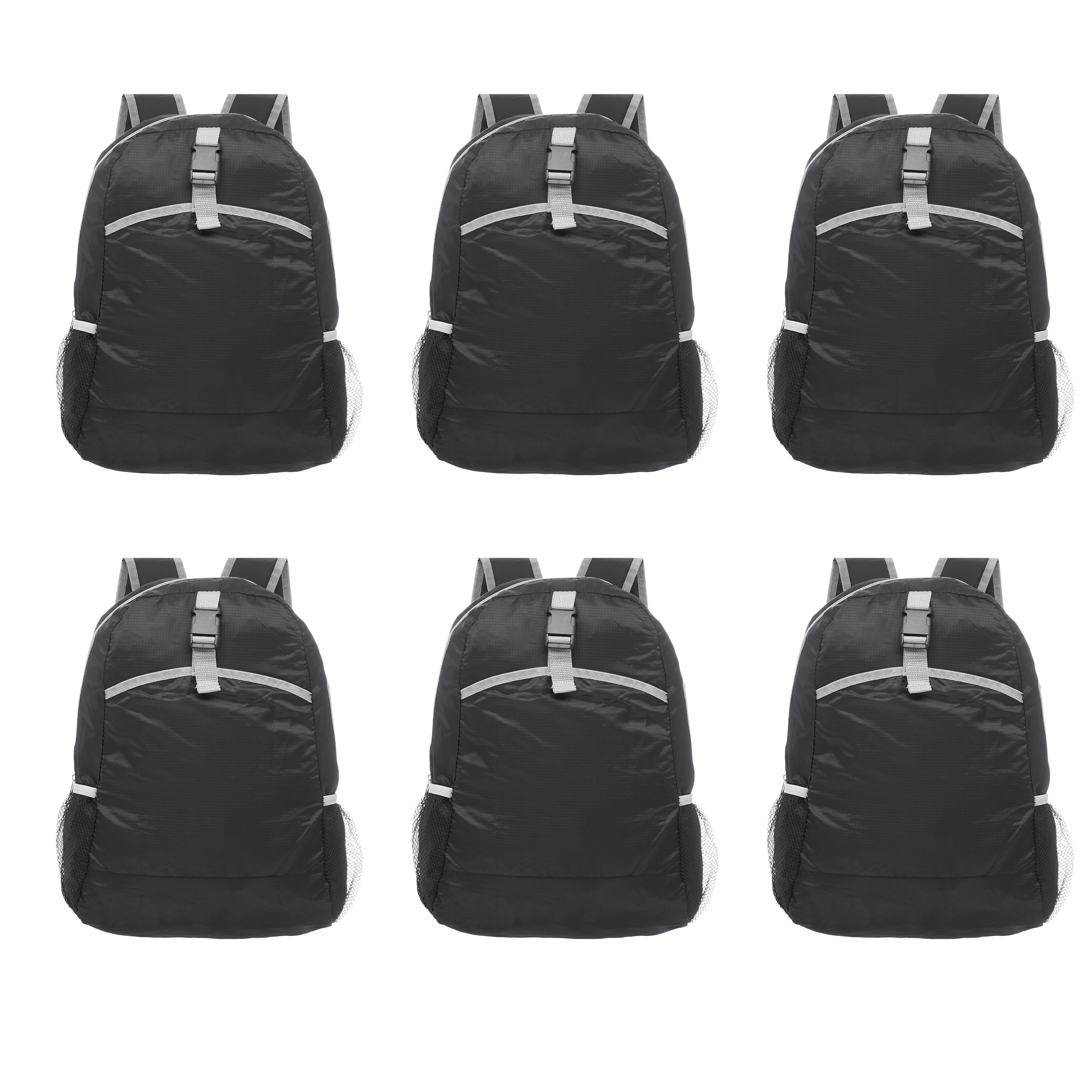 Lightweight Travel Packable Backpacks Set of 6, Bulk Pack - Perfect for ...