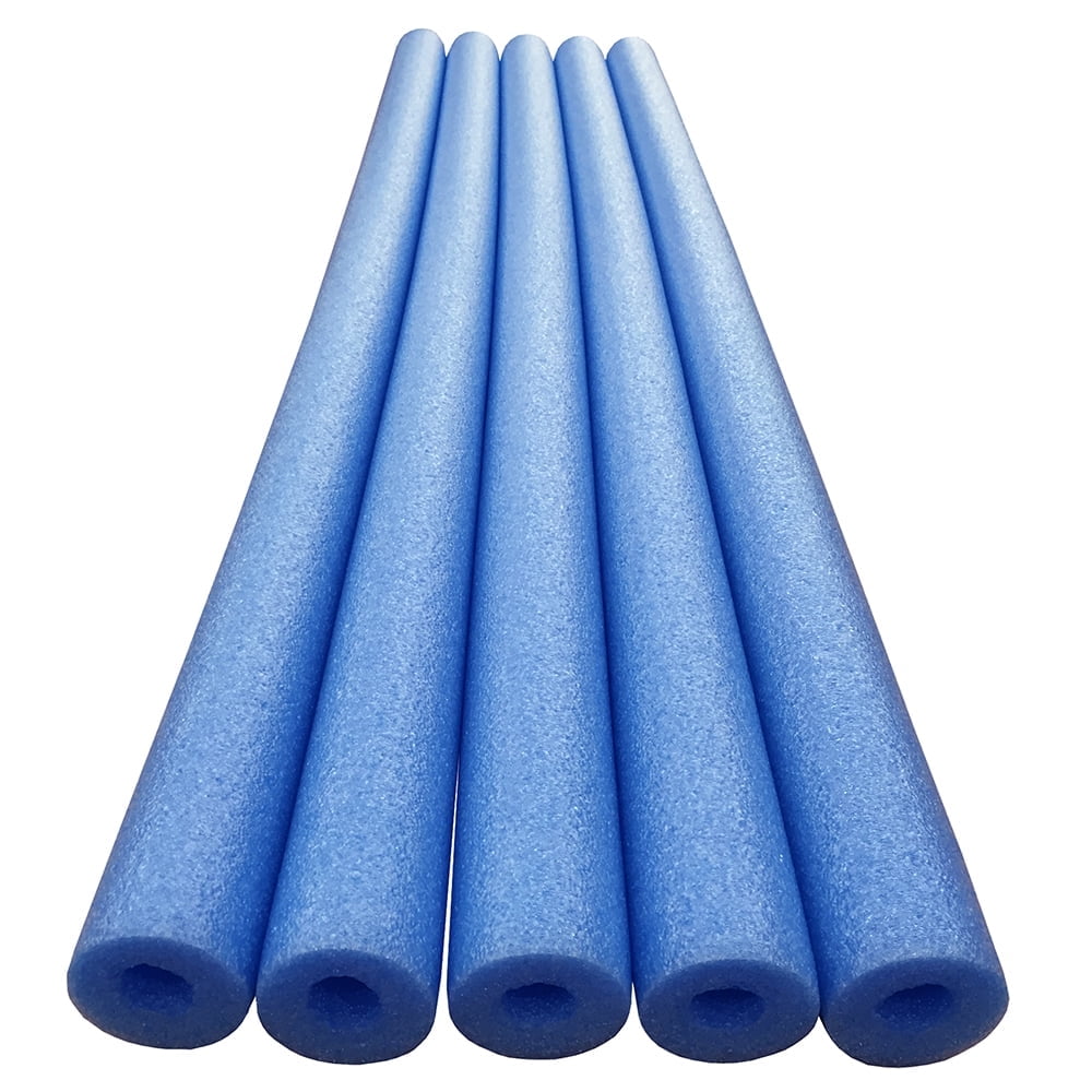 Lightweight Unisex Pool Noodle, Deluxe Foam, Blue, 50", 5 Pack Swimming ...