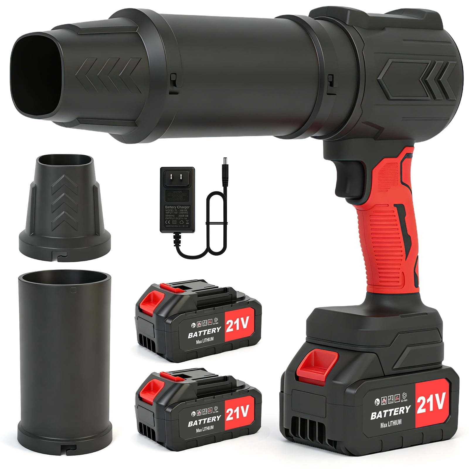Cordless Leaf Blower, 950000 RPM Electric Leaf Blower with 2 X 4.0Ah ...
