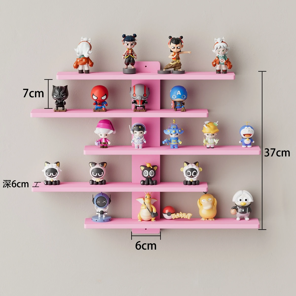 Lightweight Wall-Mounted 5-Tier Display Shelf for Building Block ...