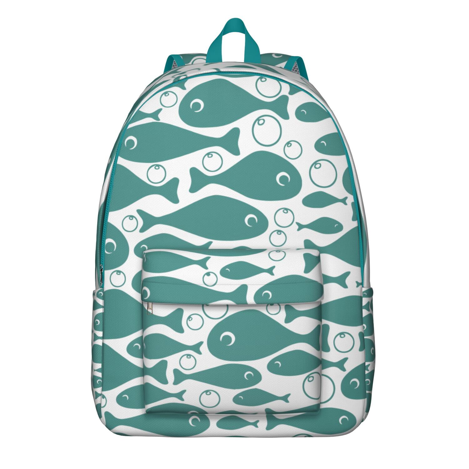 Lightweight Waterproof Backpack Featuring Tropical Fish, Seaside Ocean ...
