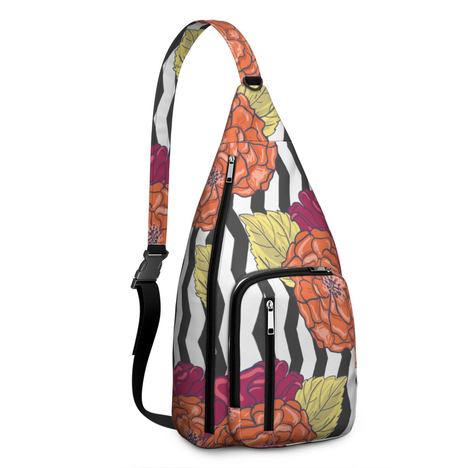 Lightweight Waterproof Sling Bag with Sunflower Pattern for Women ...