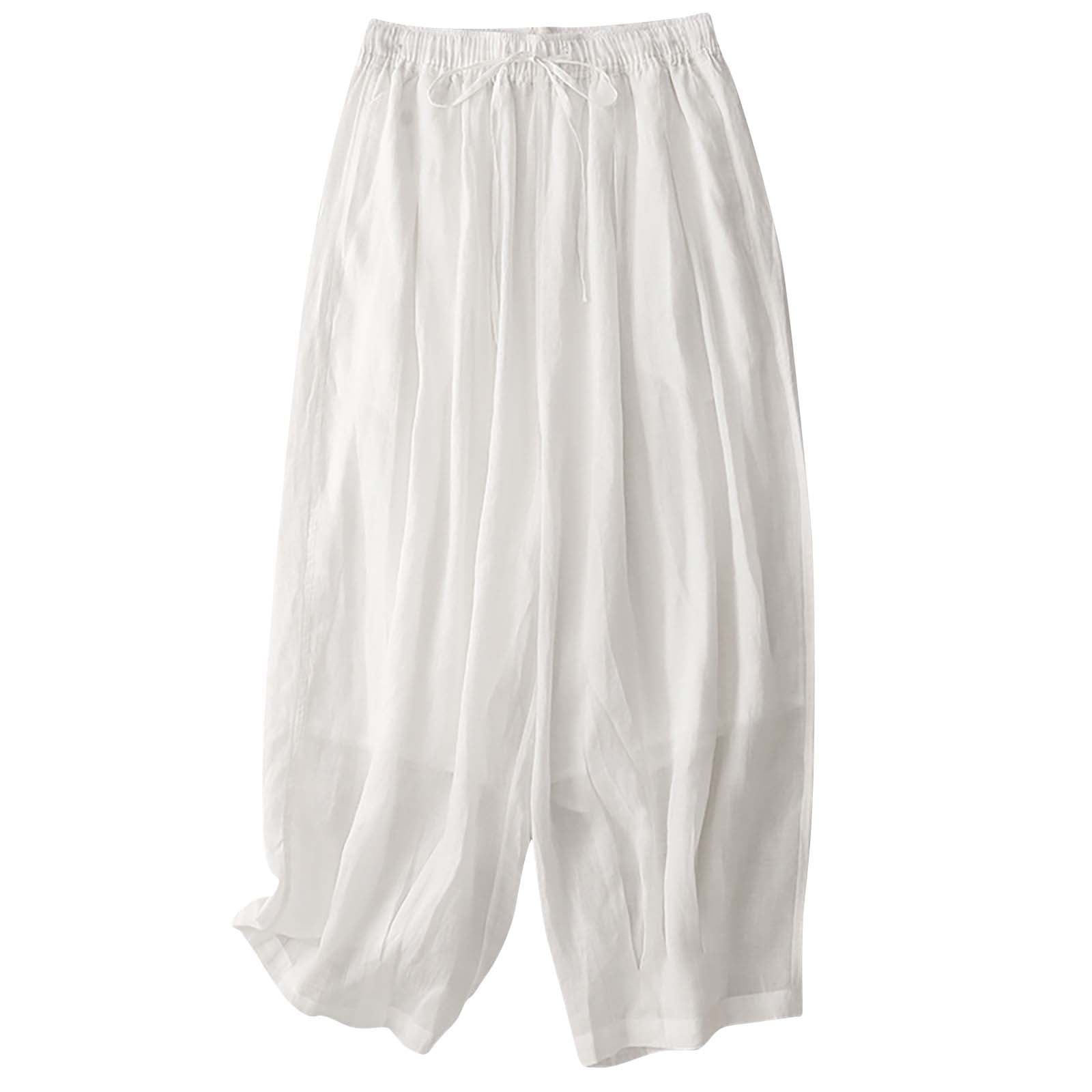 Lightweight Wide-Leg Cropped Lounge Trousers – Work-to-Leisure Elegance ...