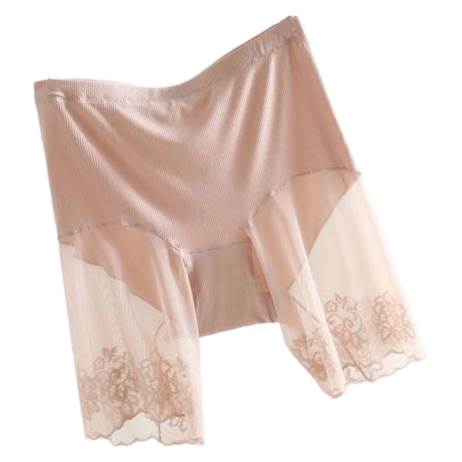 Lightweight Women's Anti Chafing Shorts Invisible High Waist Lace Trim ...