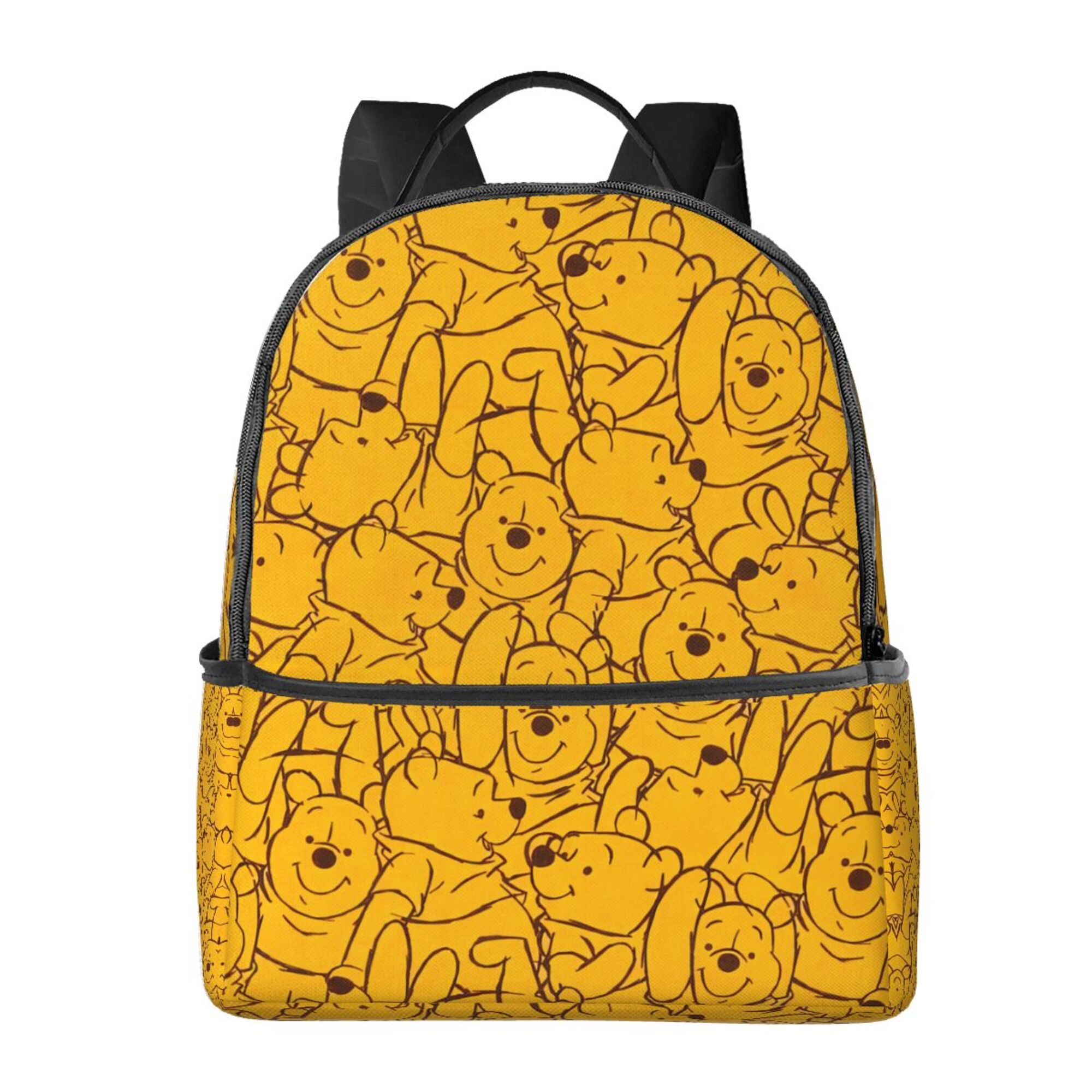 Lightweight Yellow Win-nie The Po-oh Backpack, Ergonomic Travel Backpack with 9 Pockets for ...