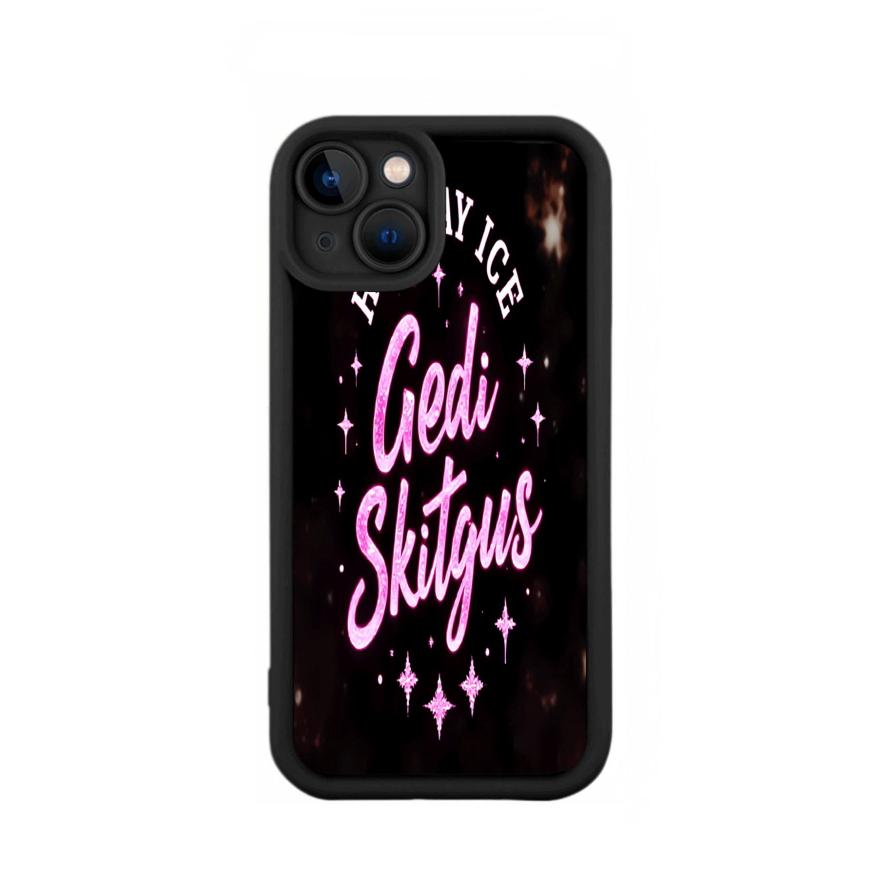 Lightweight Yellowing Resistant iPhone 15 Case with Pink ' Gedi Skitgus ...