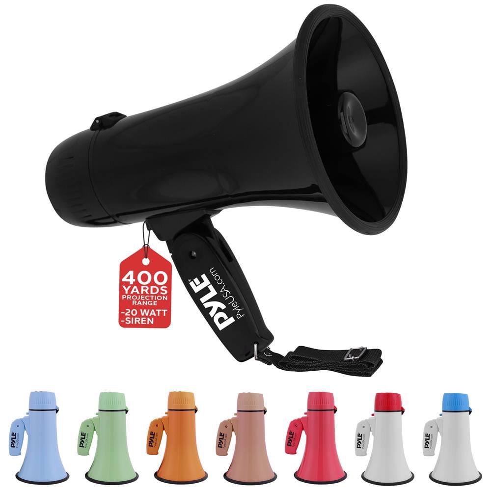 Lightweight and Portable Bullhorn Megaphone, Aux (3.5mm) Input for MP3 ...