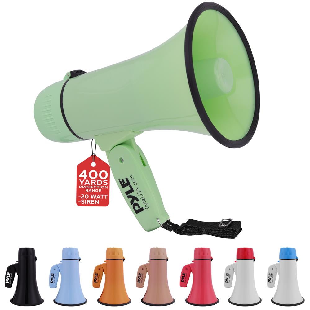 Lightweight and Portable Bullhorn Megaphone, Aux (3.5mm) Input for MP3 ...