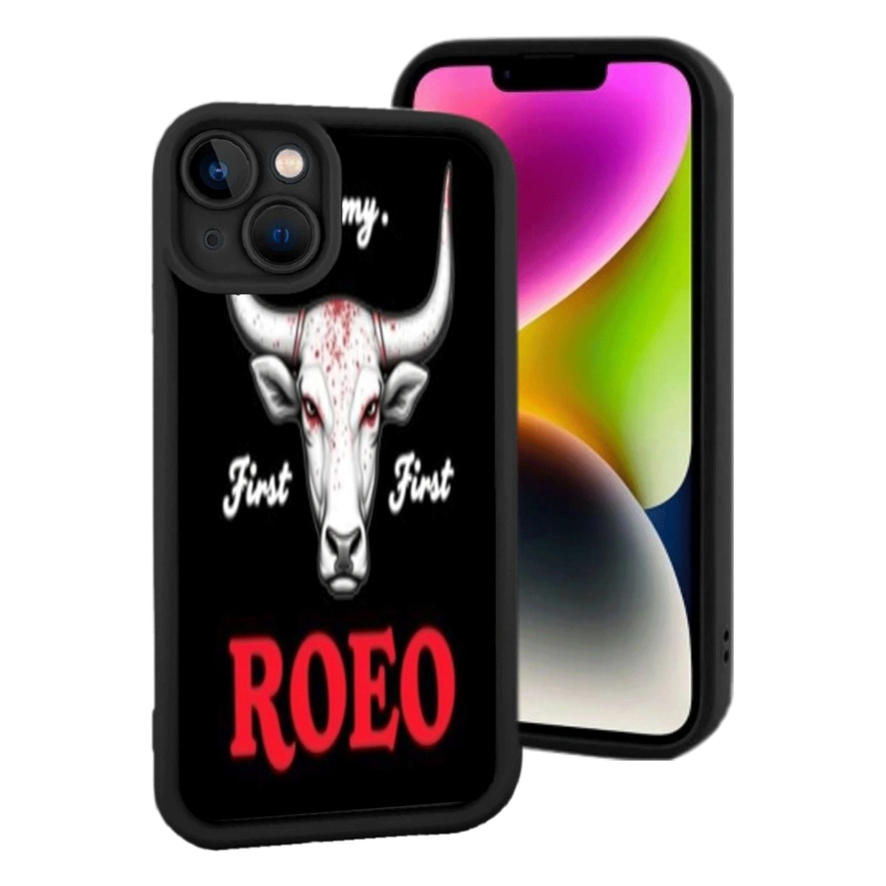 Lightweight iPhone 15 Case - Black Design with Red Accents ' My First ...
