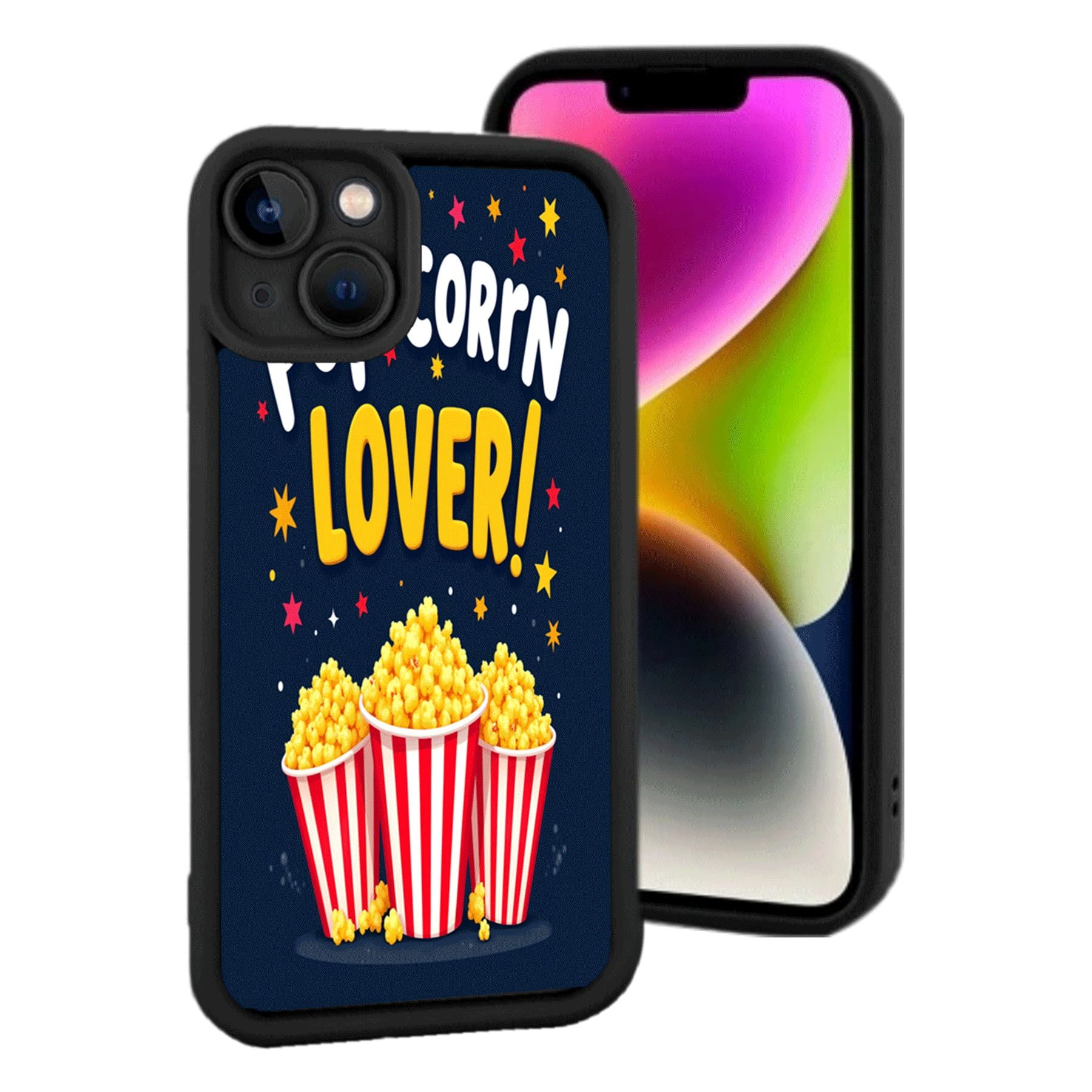 Lightweight iPhone 15 Case - Fun Red & White Striped Popcorn Buckets ...